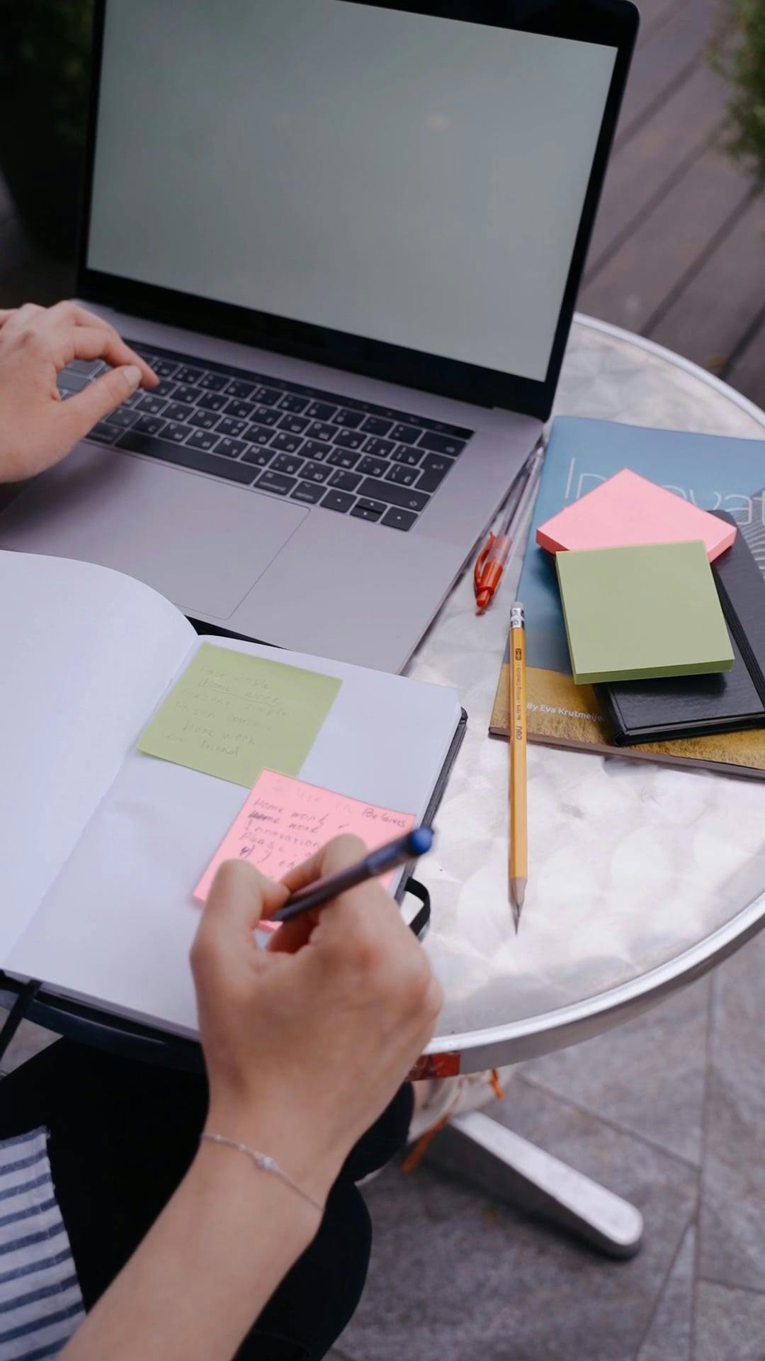 Person Writing on Sticky Notes · Free Stock Video