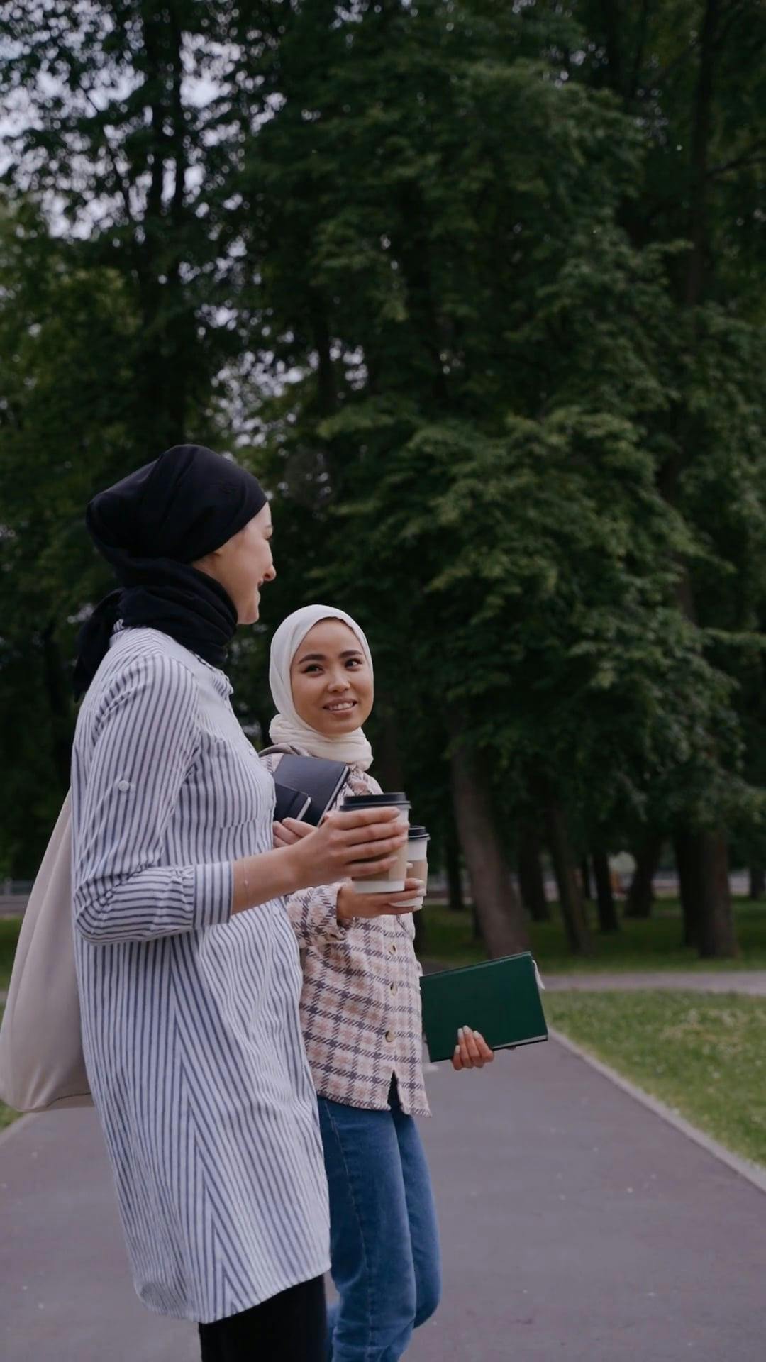 Women Walking at the Park while Having Conversation Free Stock Video ...
