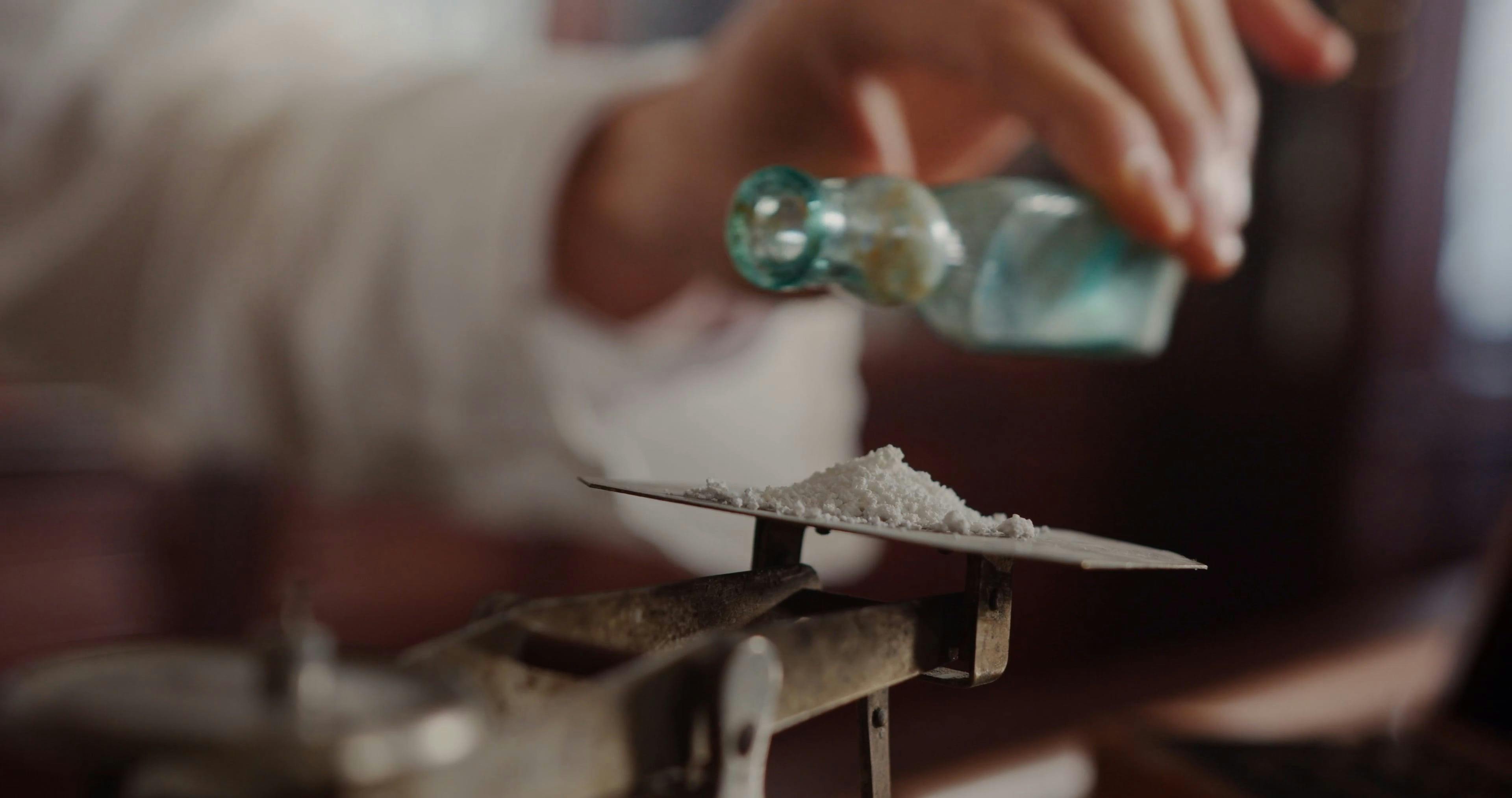 Weighing White Powder on a Scale Free Stock Video Footage, Royalty-Free ...