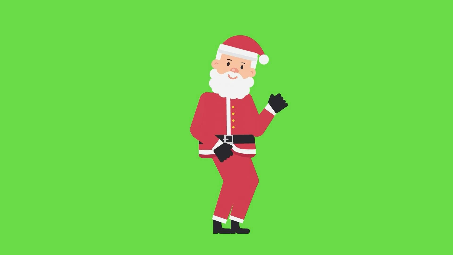 An Animated Santa Claus Dancing · Free Stock Video