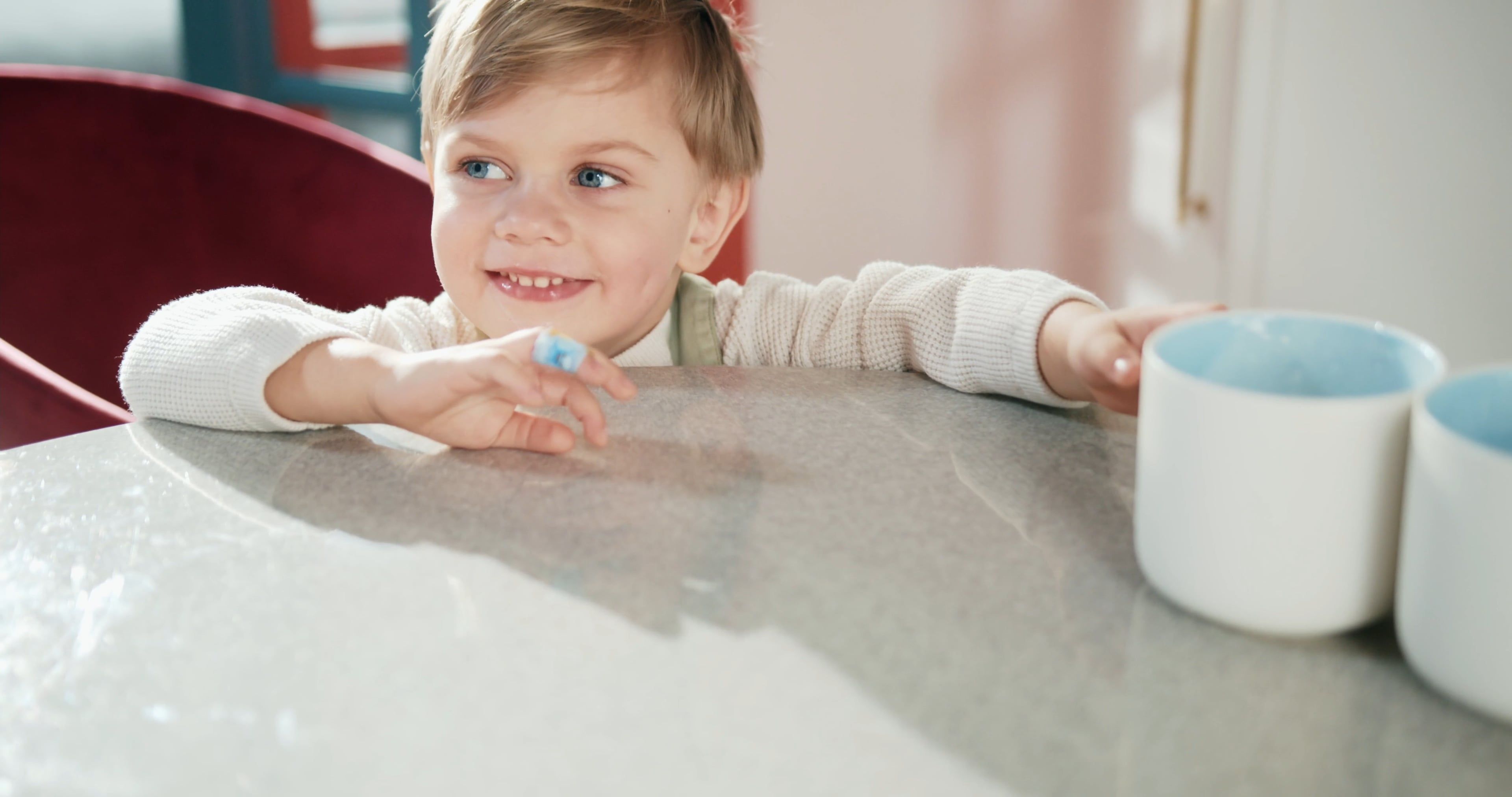 Young Boy Spilling Milk On The Table · Free Stock Video