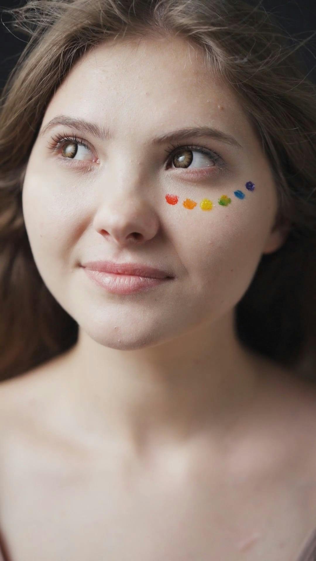 Woman with Colorful Dots on Her Face Free Stock Video Footage, Royalty ...