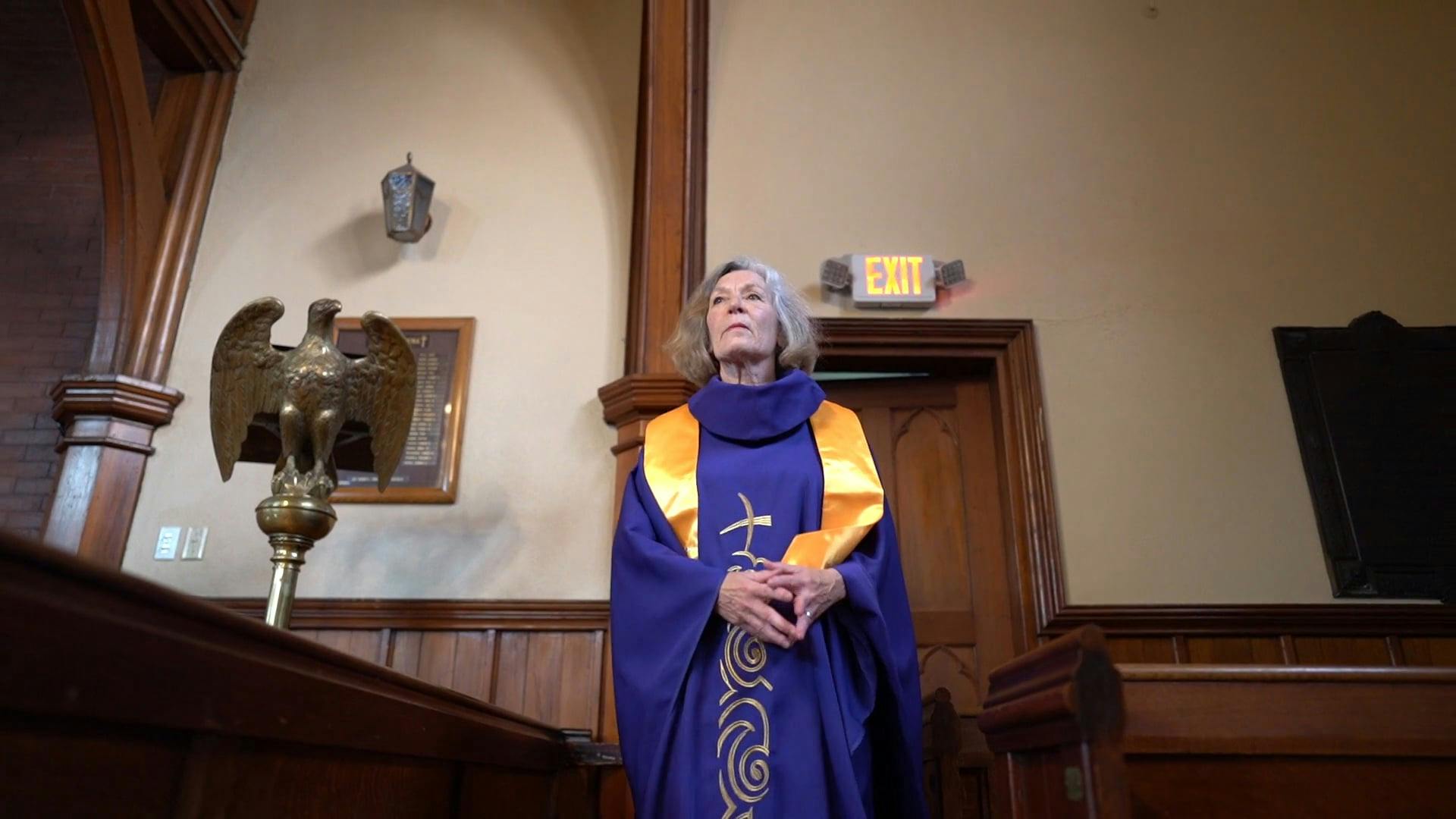 A Priestess Walking Inside a Church · Free Stock Video