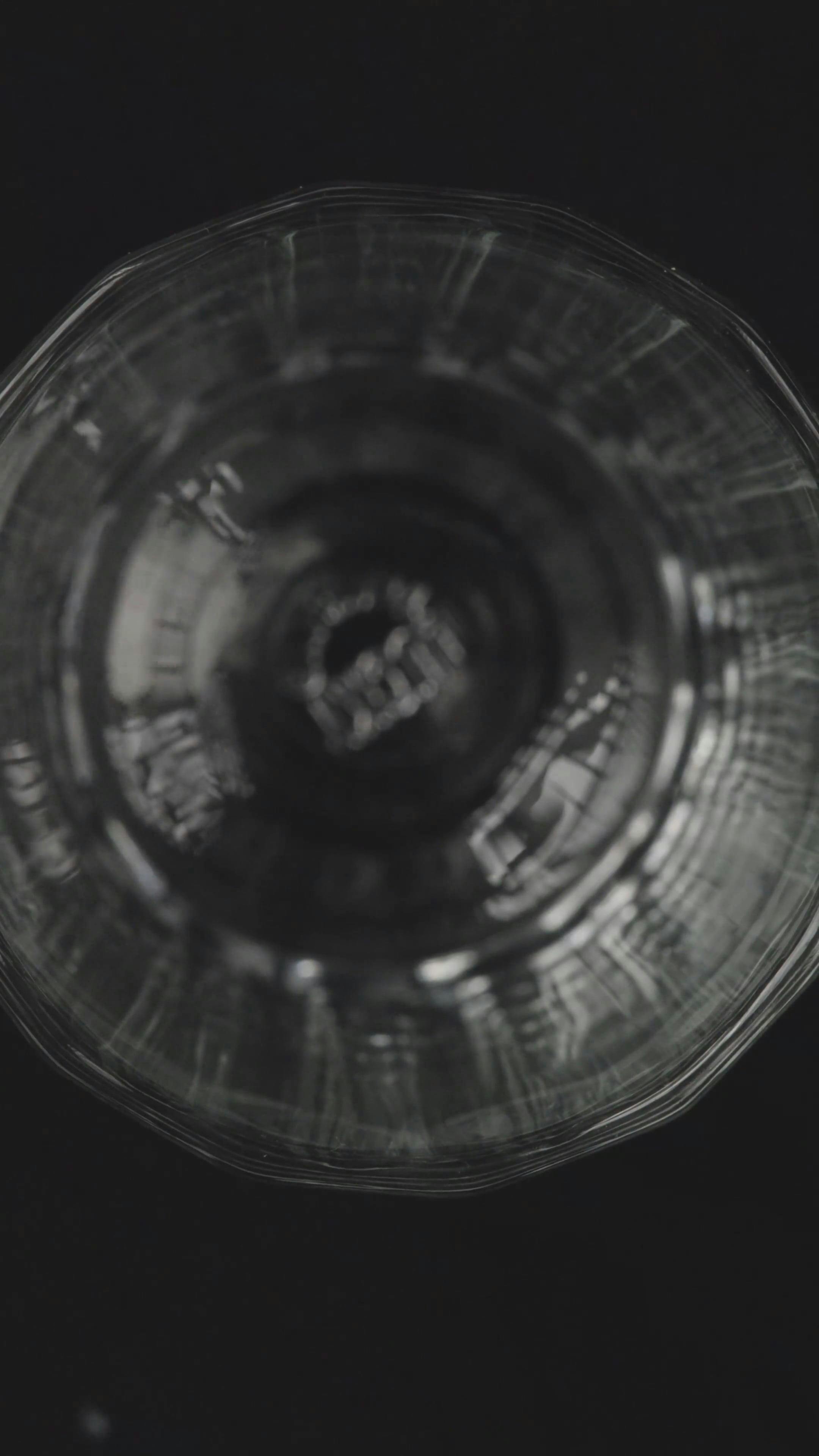 Overhead Shot of Soda Water being Poured into a Glass Free Stock Video ...