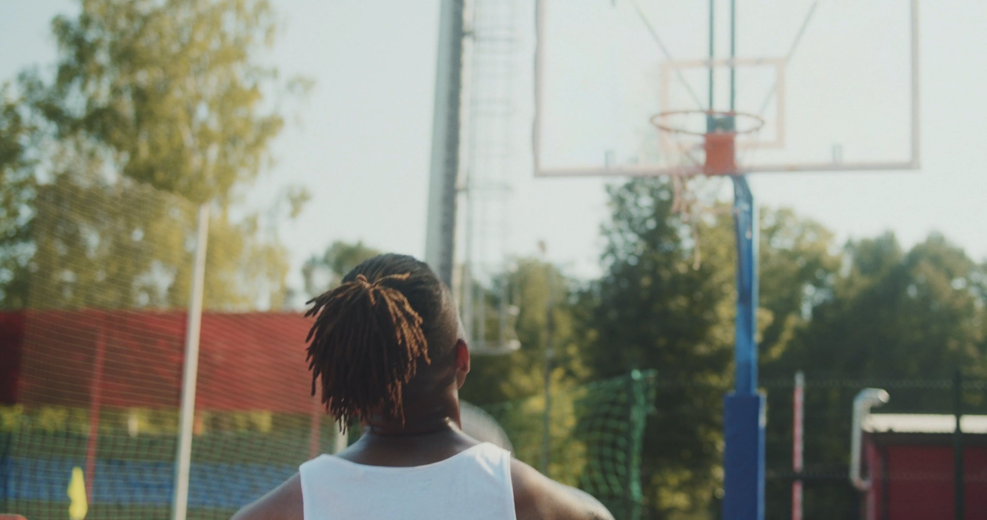 Young Man Shooting Basketball On Basketball Court Free Stock Video ...