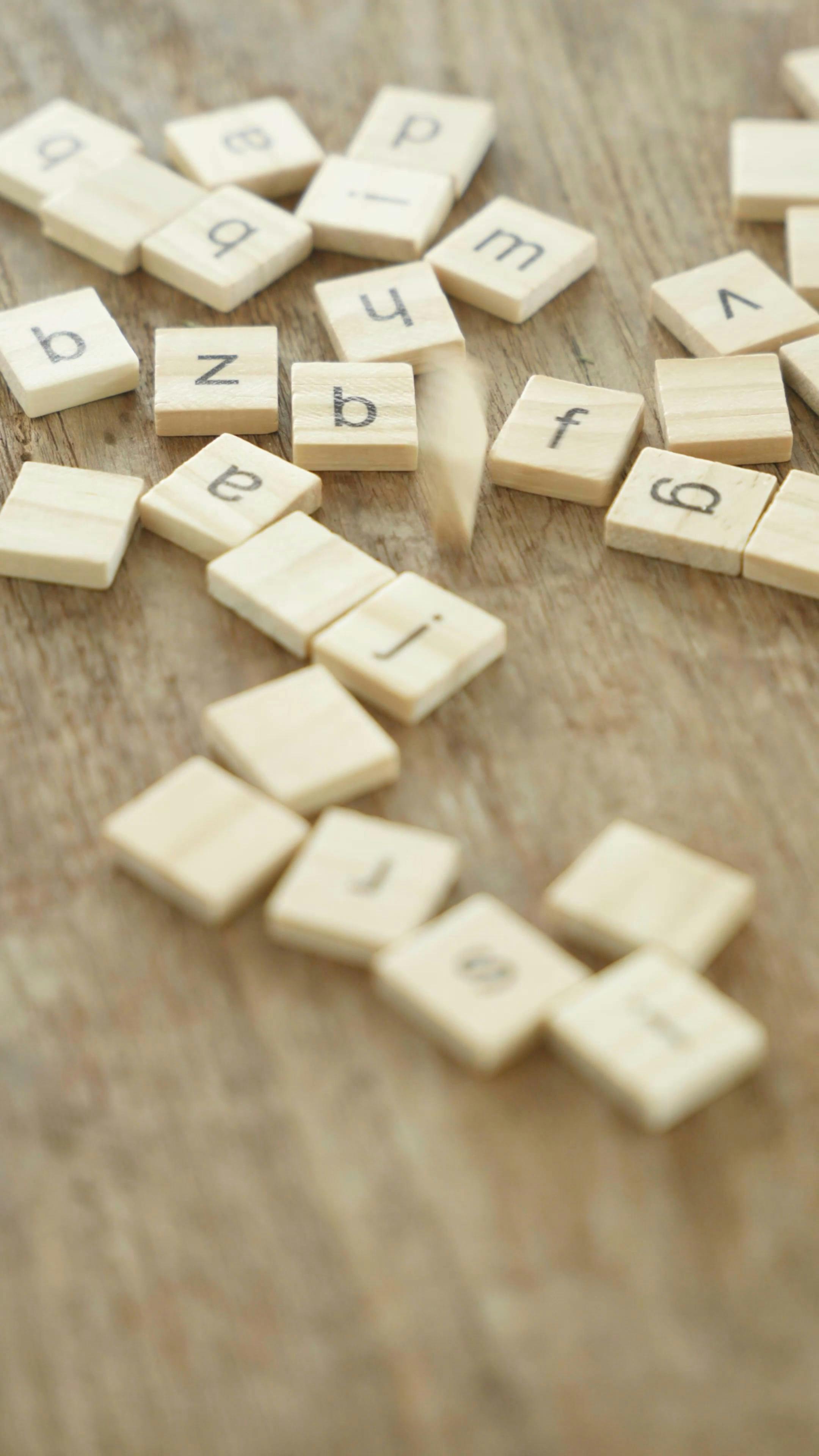 Close-Up Video of Wooden Scrabble Cubes Free Stock Video Footage ...