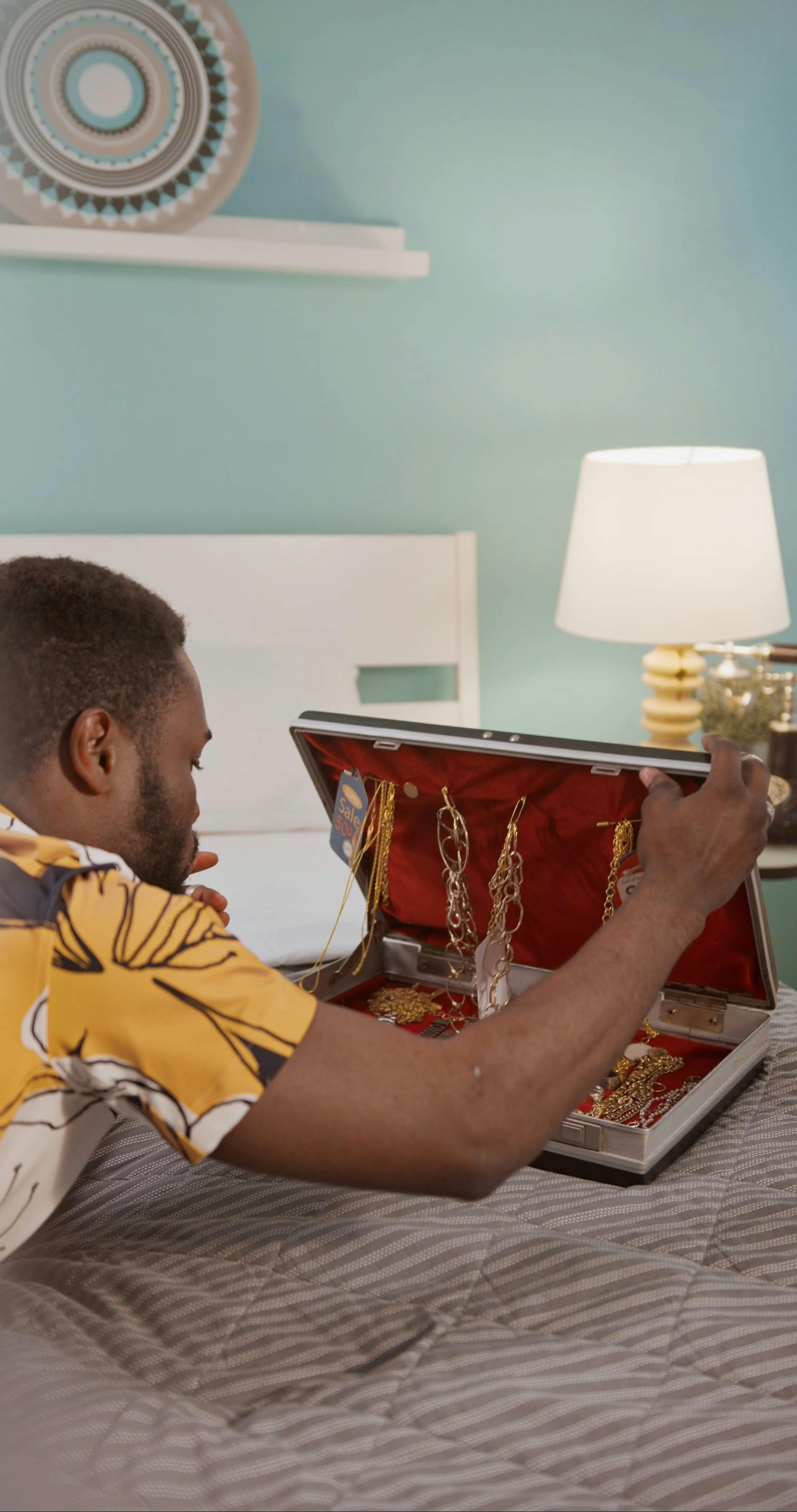 Man Opening a Suitcase with Jewelries Free Stock Video Footage, Royalty ...