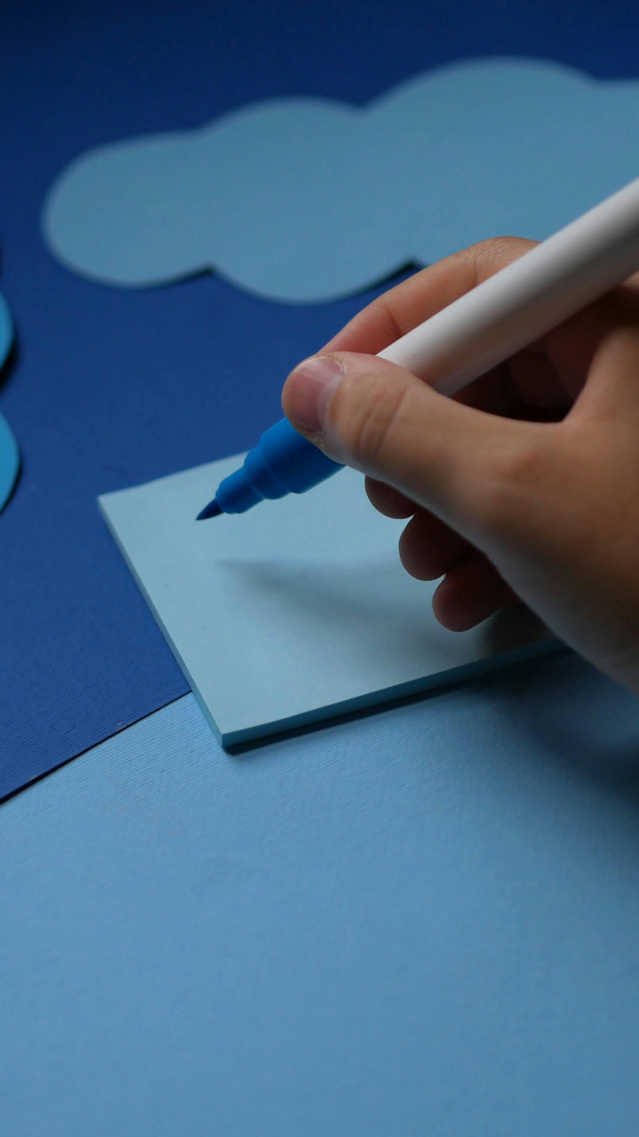 Woman Writing Start On Post It Note Free Stock Video Footage, Royalty ...