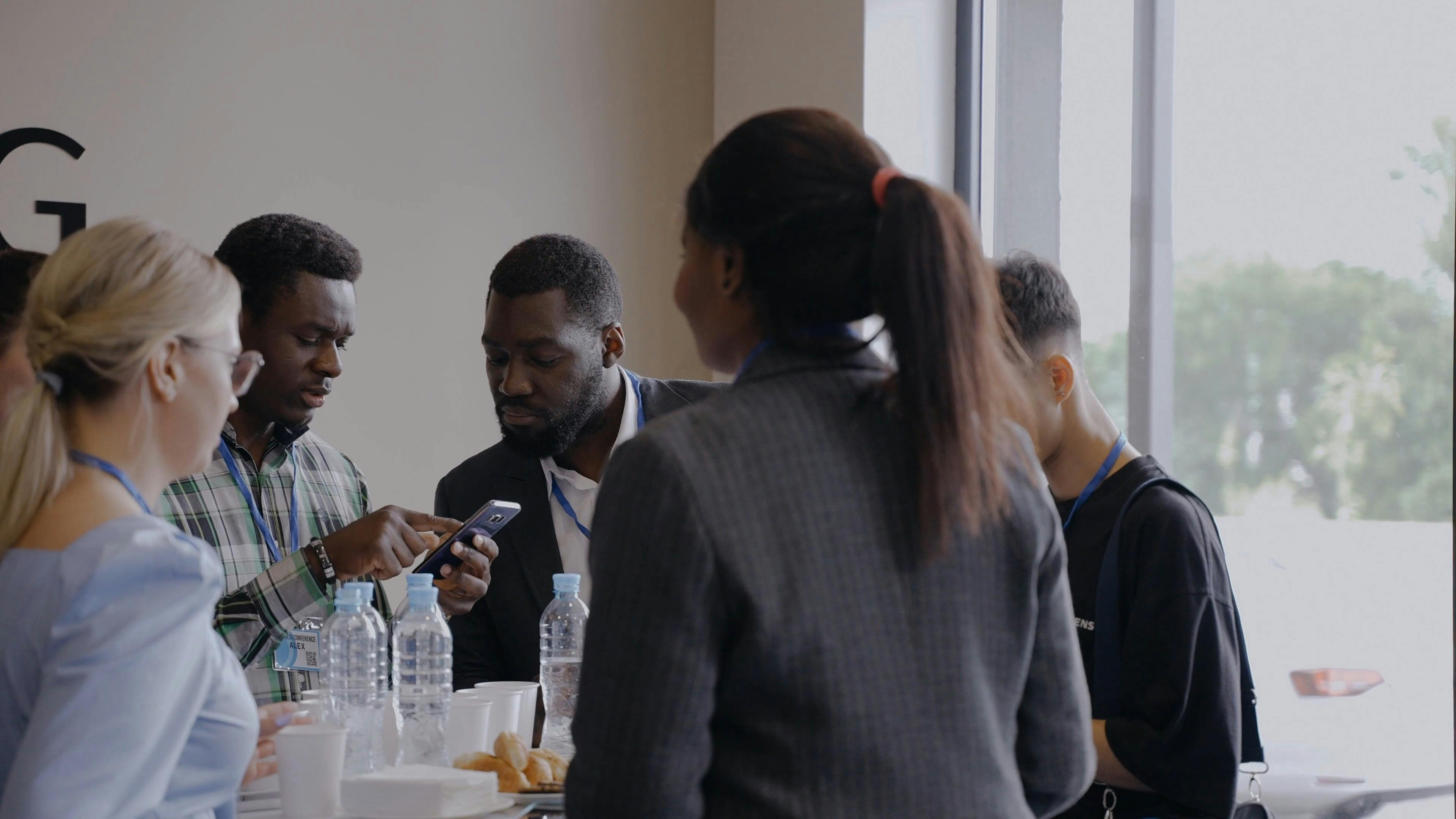 Colleagues Having a Break at a Seminar Free Stock Video Footage ...