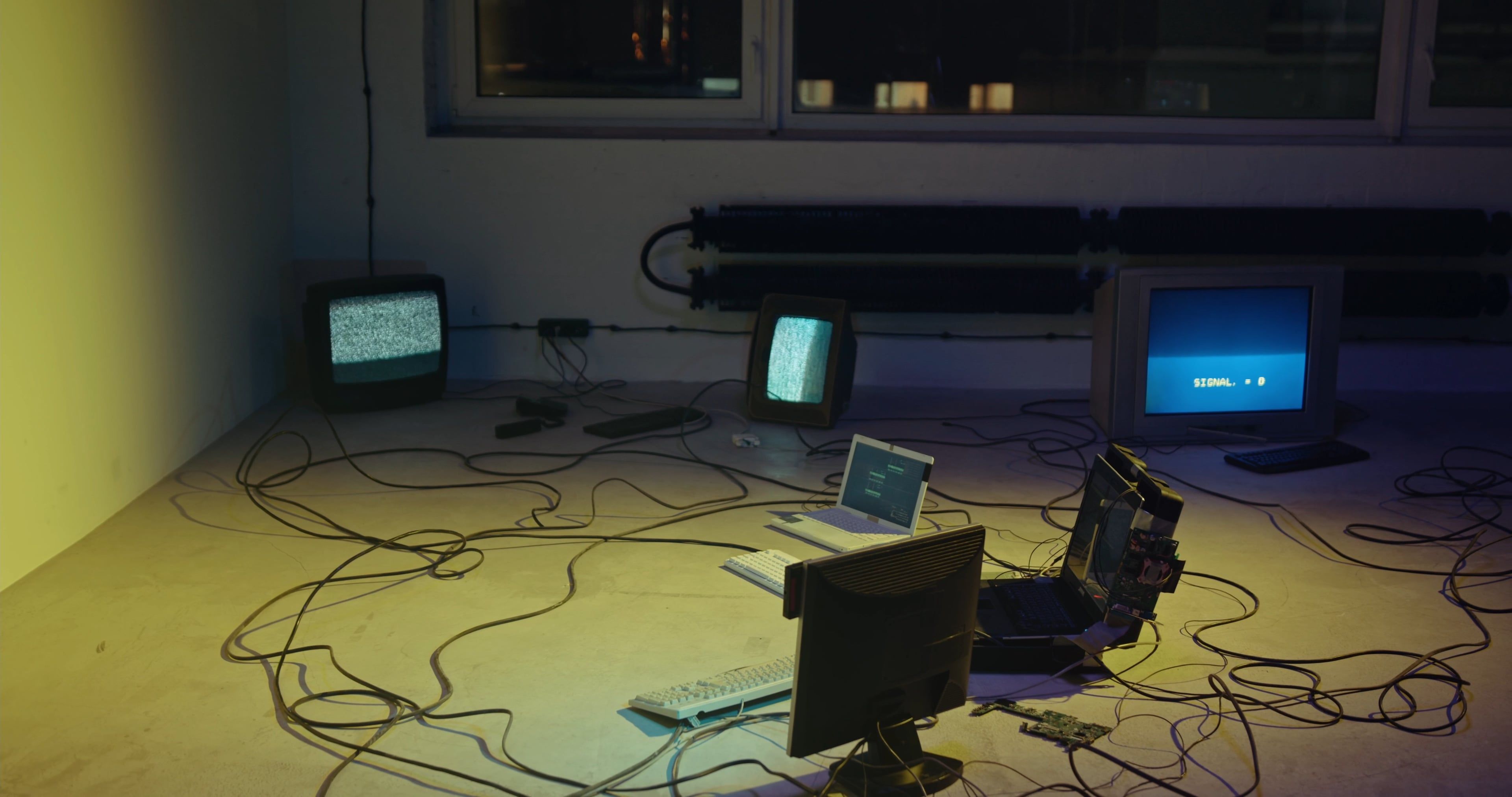 Computers and Televisions on the Floor Free Stock Video Footage ...