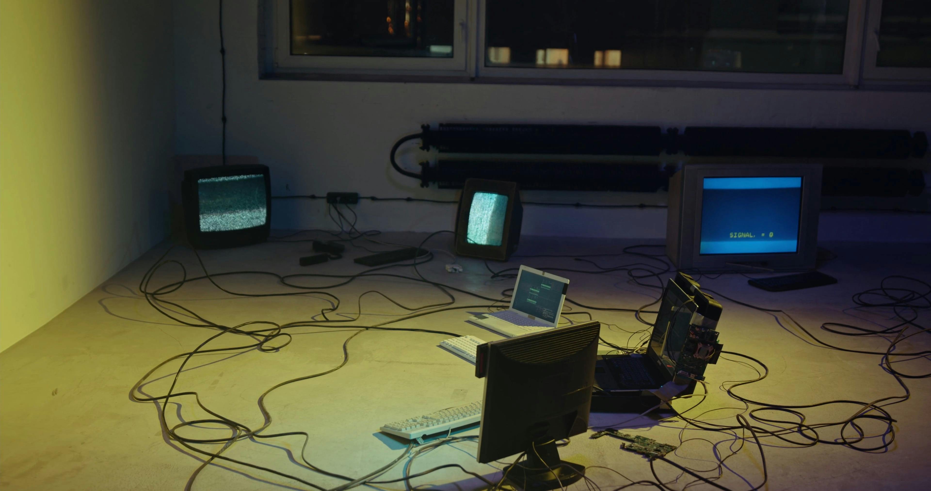 Back View of Hacker Working on Computer Free Stock Video Footage ...