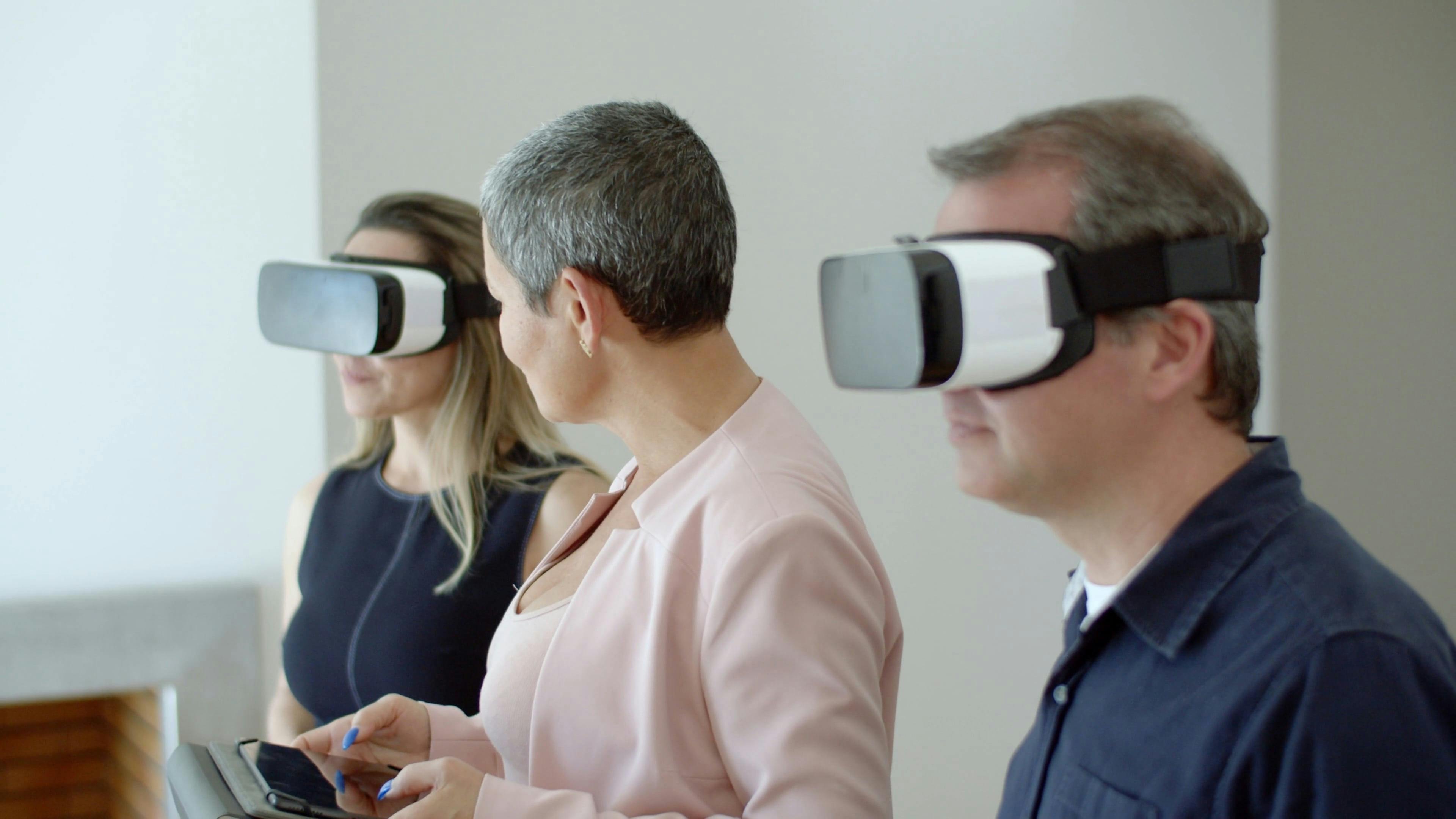 A People using Virtual Reality Headset Free Stock Video Footage ...