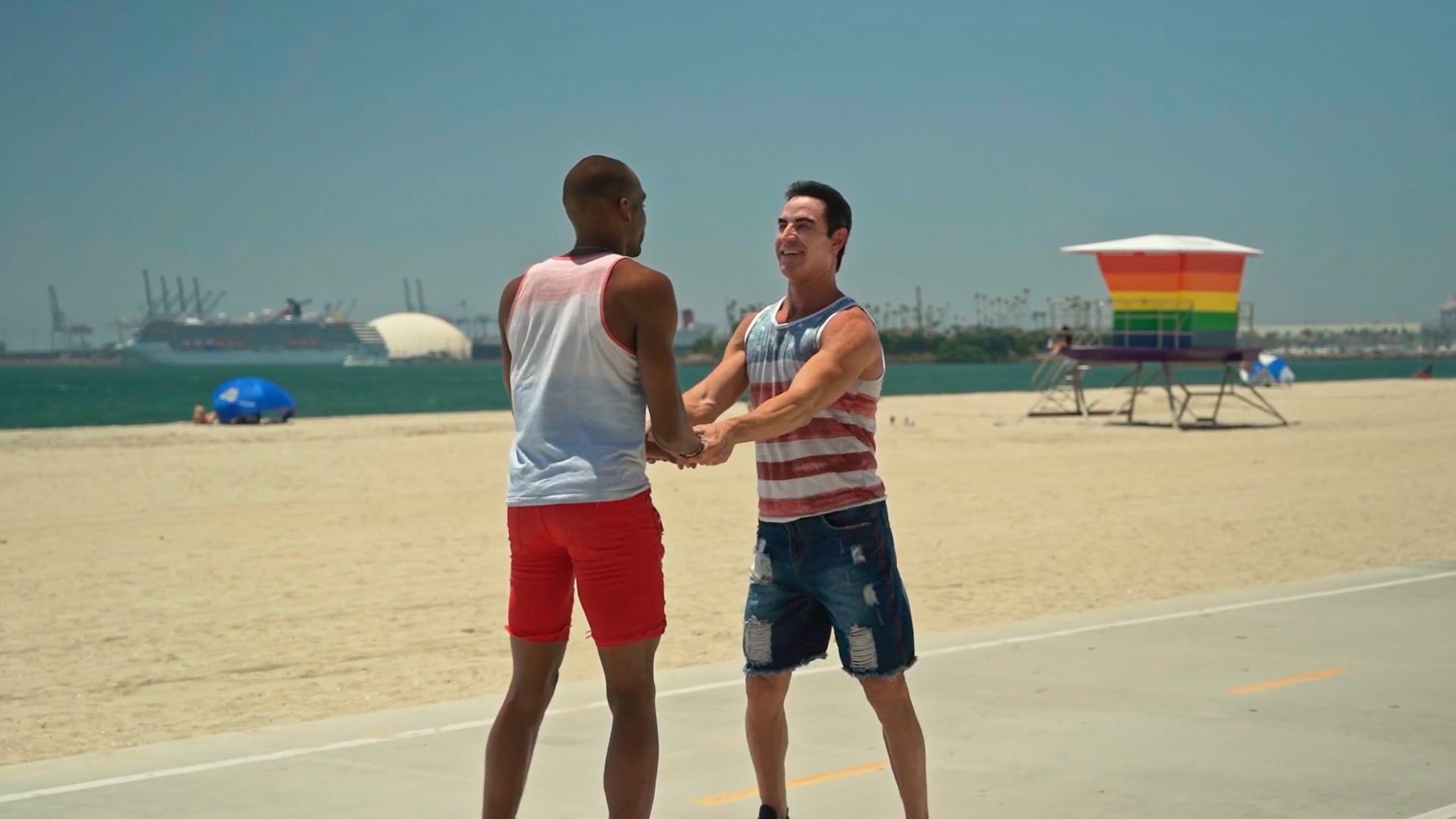 Men Facing Each Other While Rollerblading Free Stock Video Footage ...