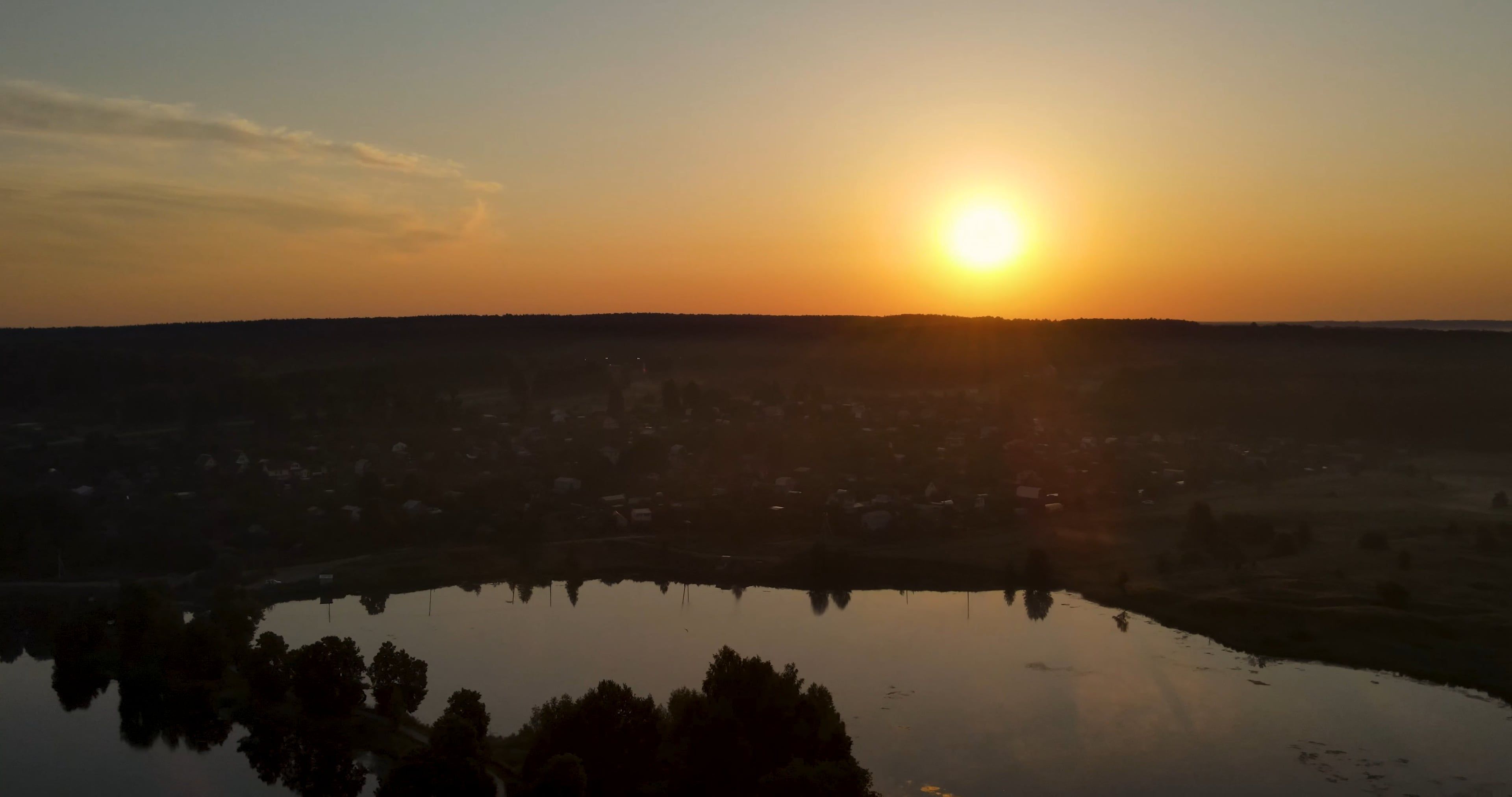 Drone Footage of a Sunset Free Stock Video Footage, Royalty-Free 4K ...