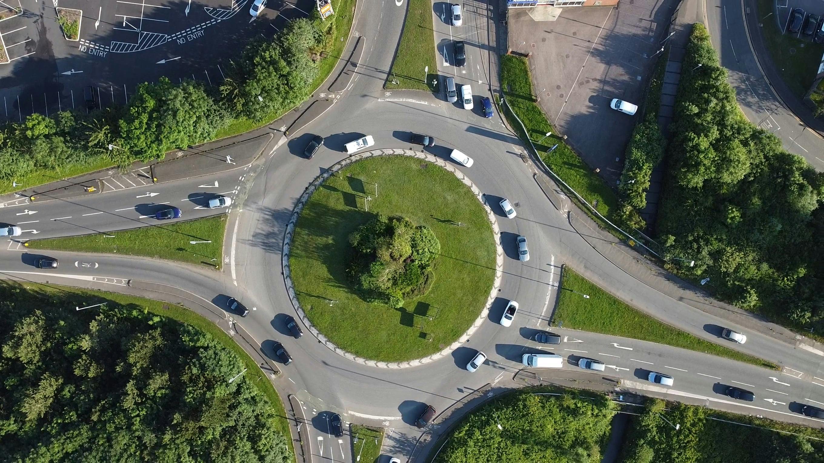 Vehicles In a Roundabout Free Stock Video Footage, Royalty-Free 4K & HD ...