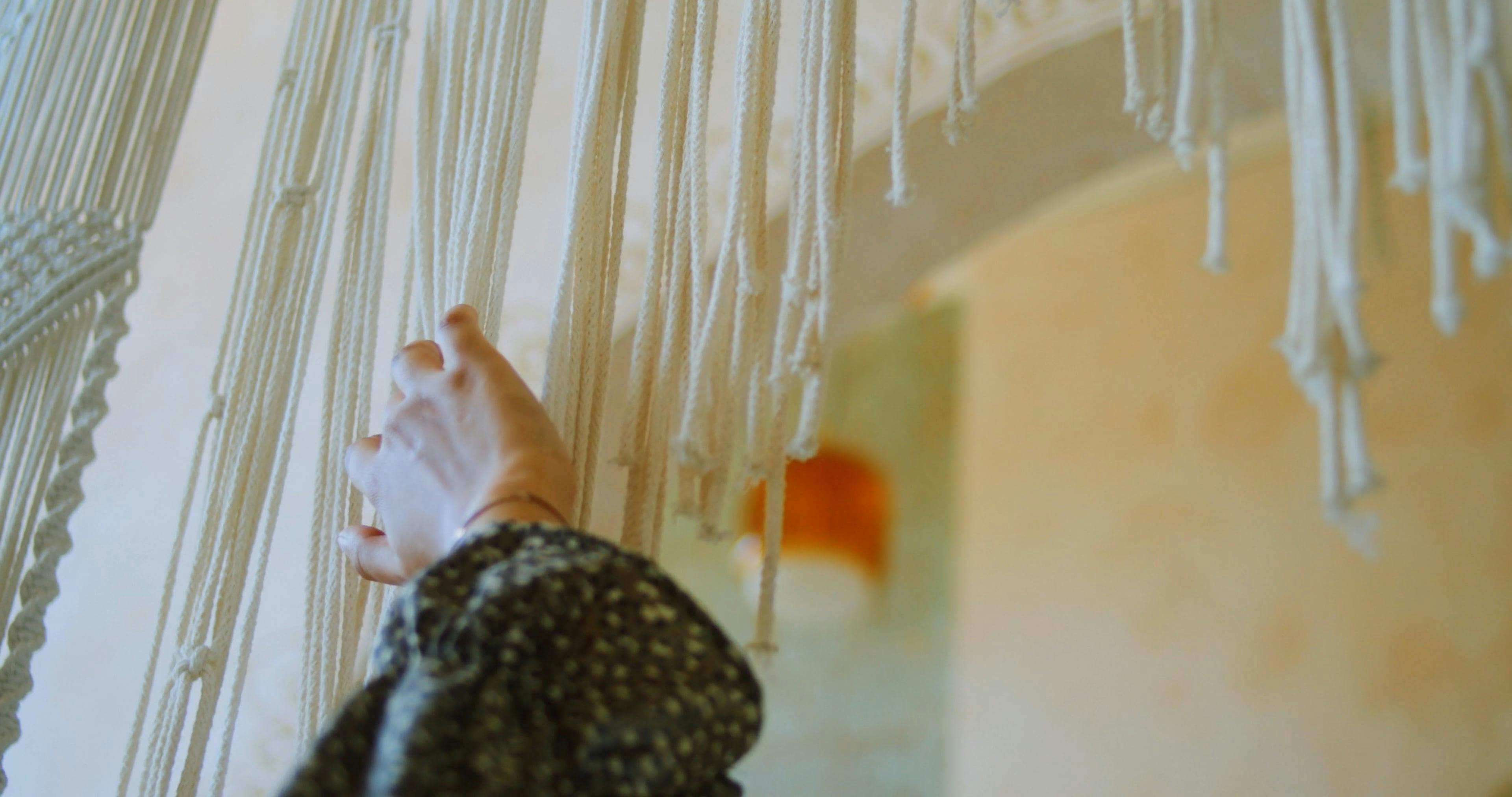 A Person Touching a Hanging Ropes · Free Stock Video