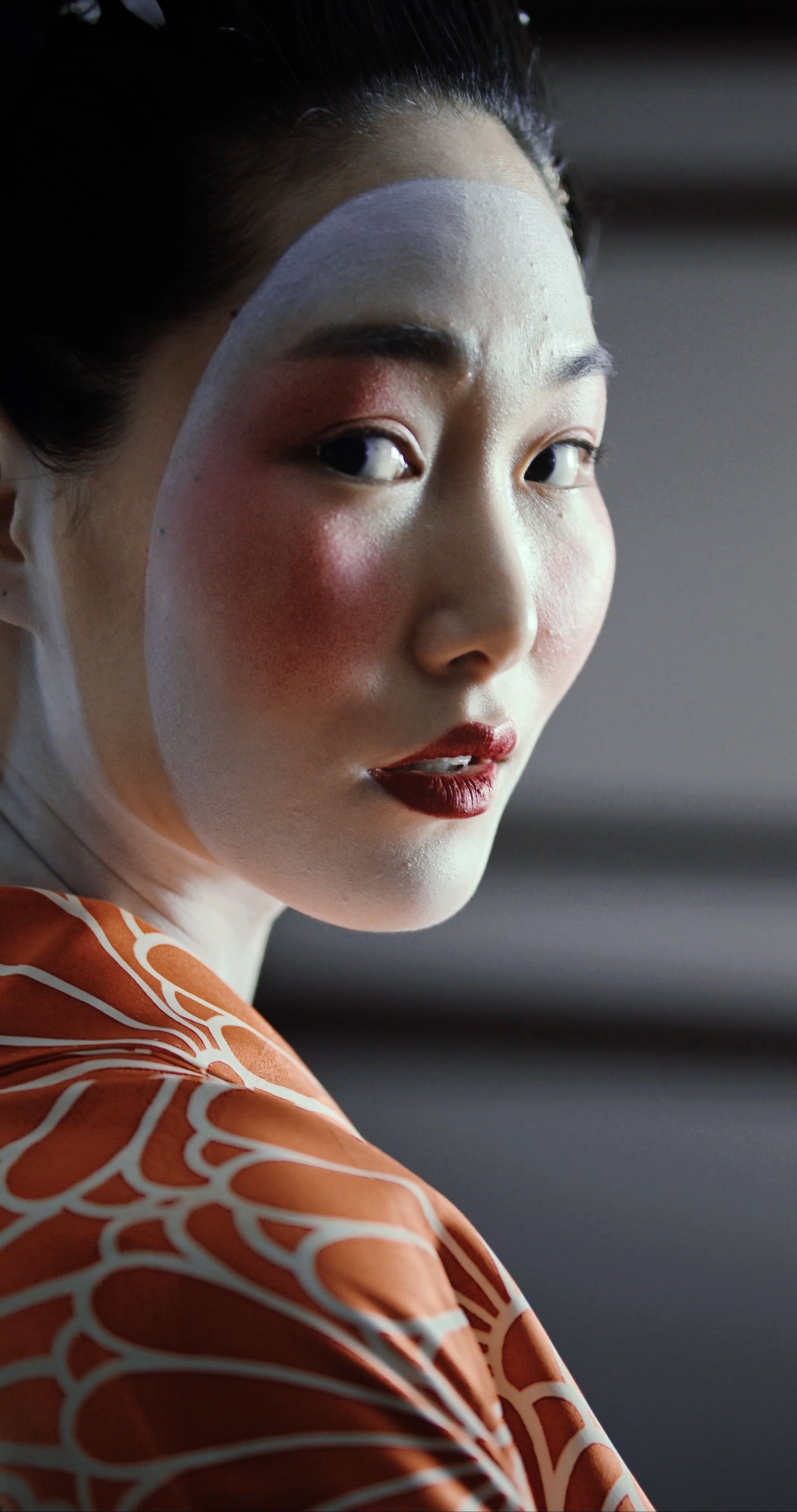 A Geisha Face Looking at Camera · Free Stock Video