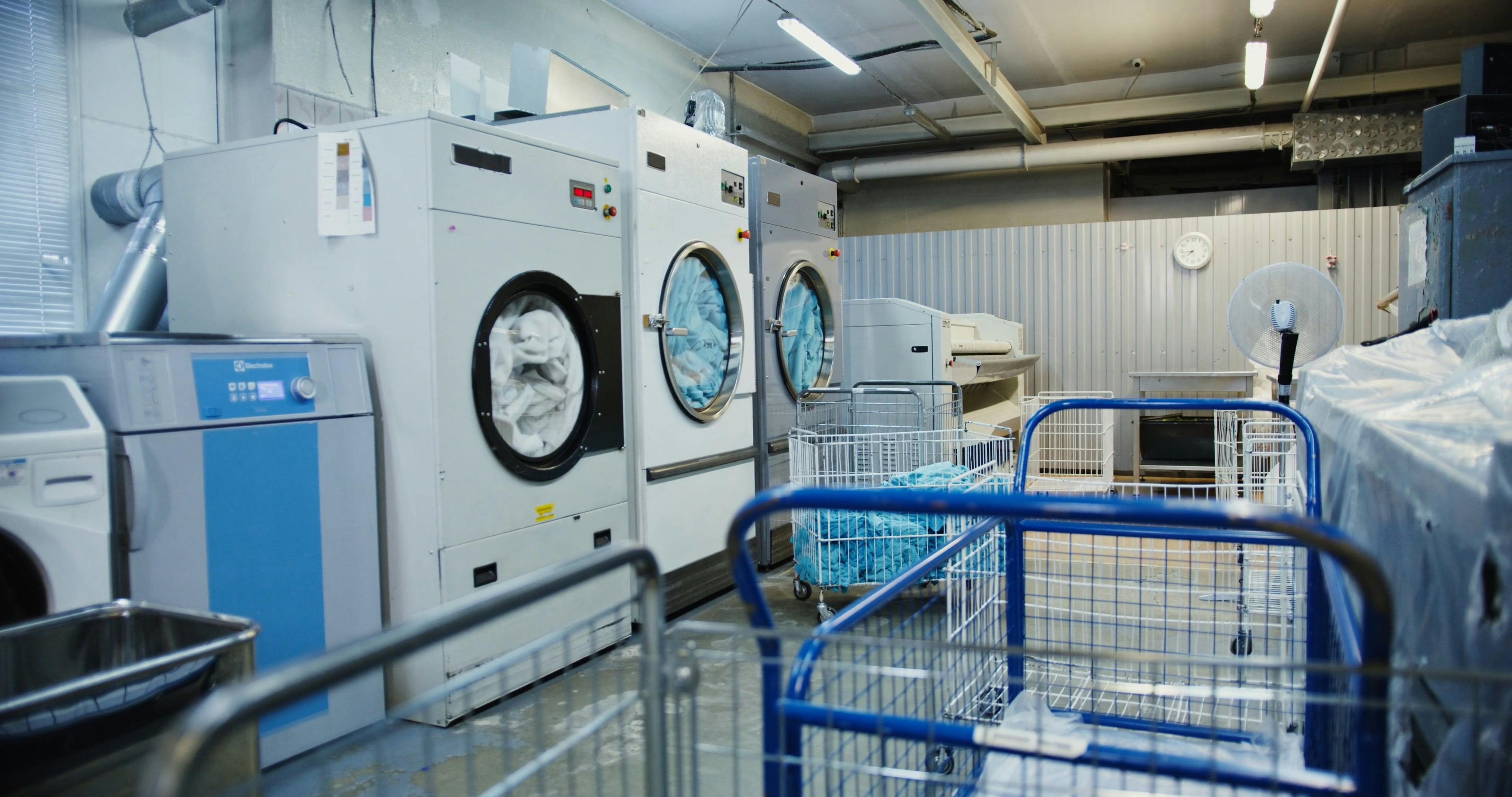 Inside a Laundry Facility Free Stock Video Footage, Royalty-Free 4K ...