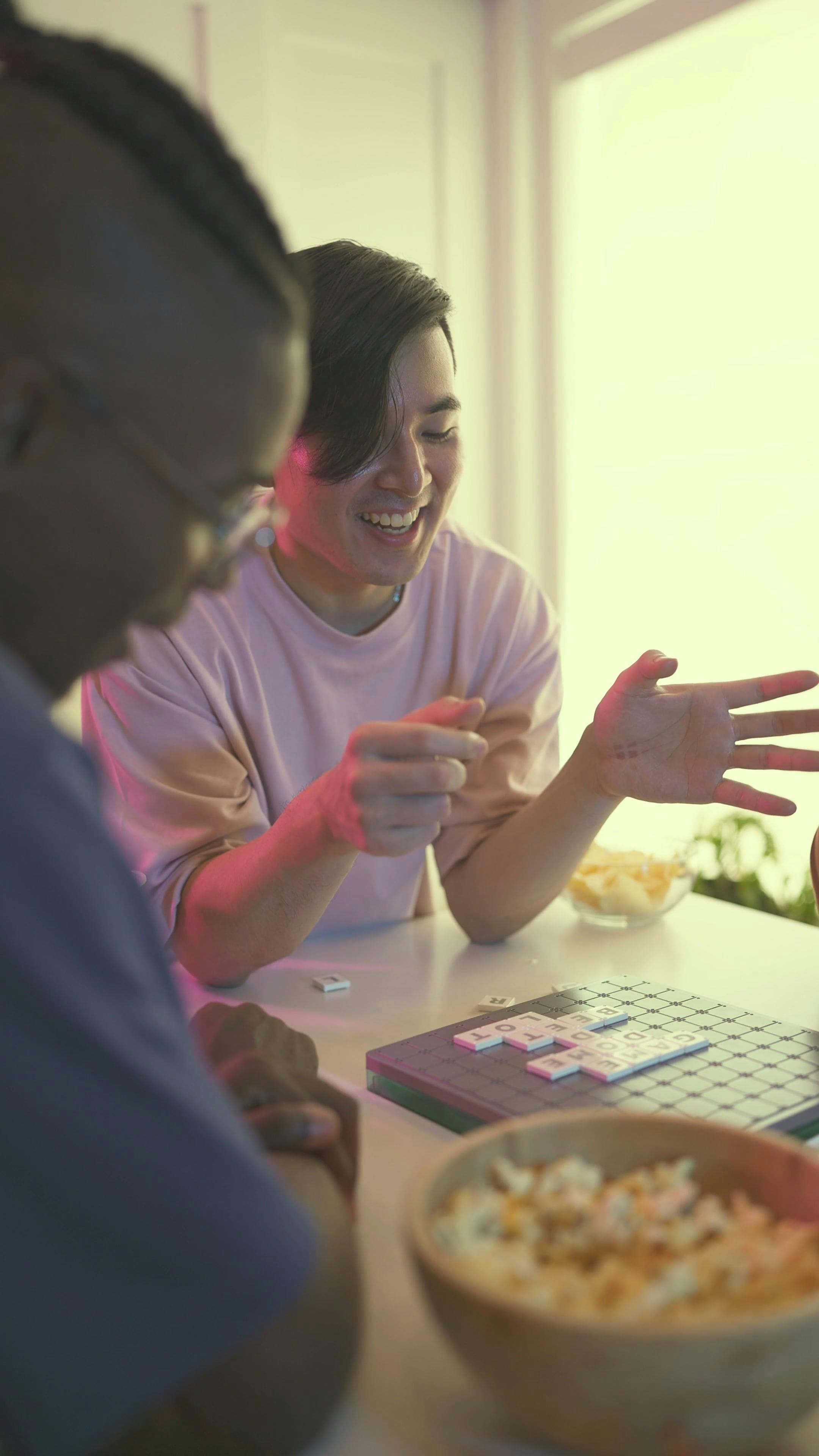 Men Playing Scrabble · Free Stock Video