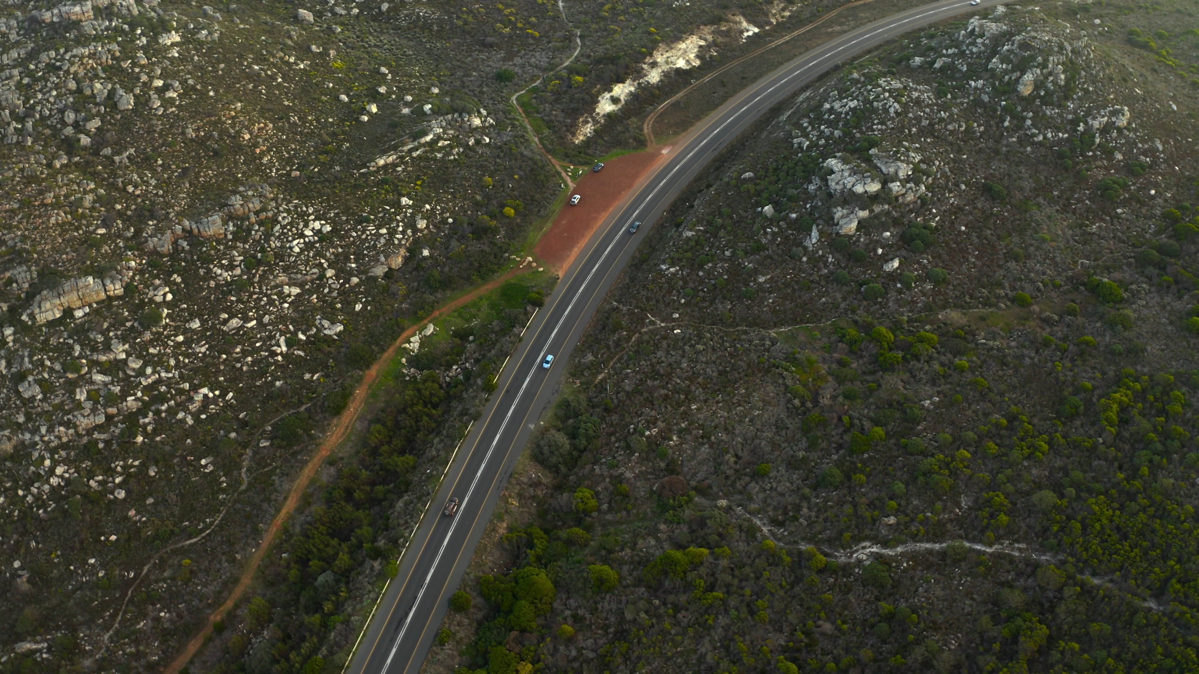 Aerial Footage of a Road and Trees Free Stock Video Footage, Royalty ...