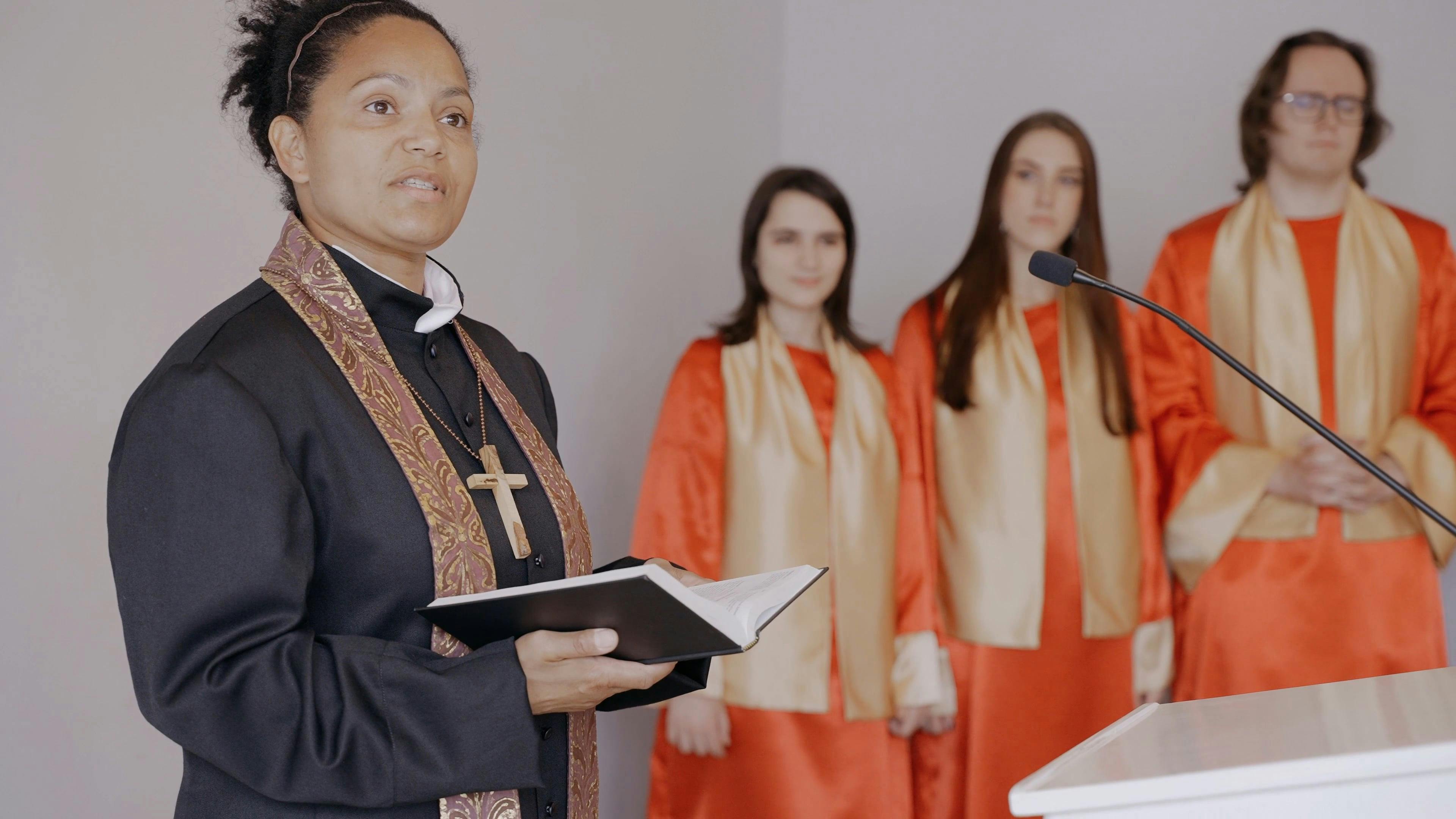 Female Pastor at a Ceremony Free Stock Video Footage, Royalty-Free 4K ...