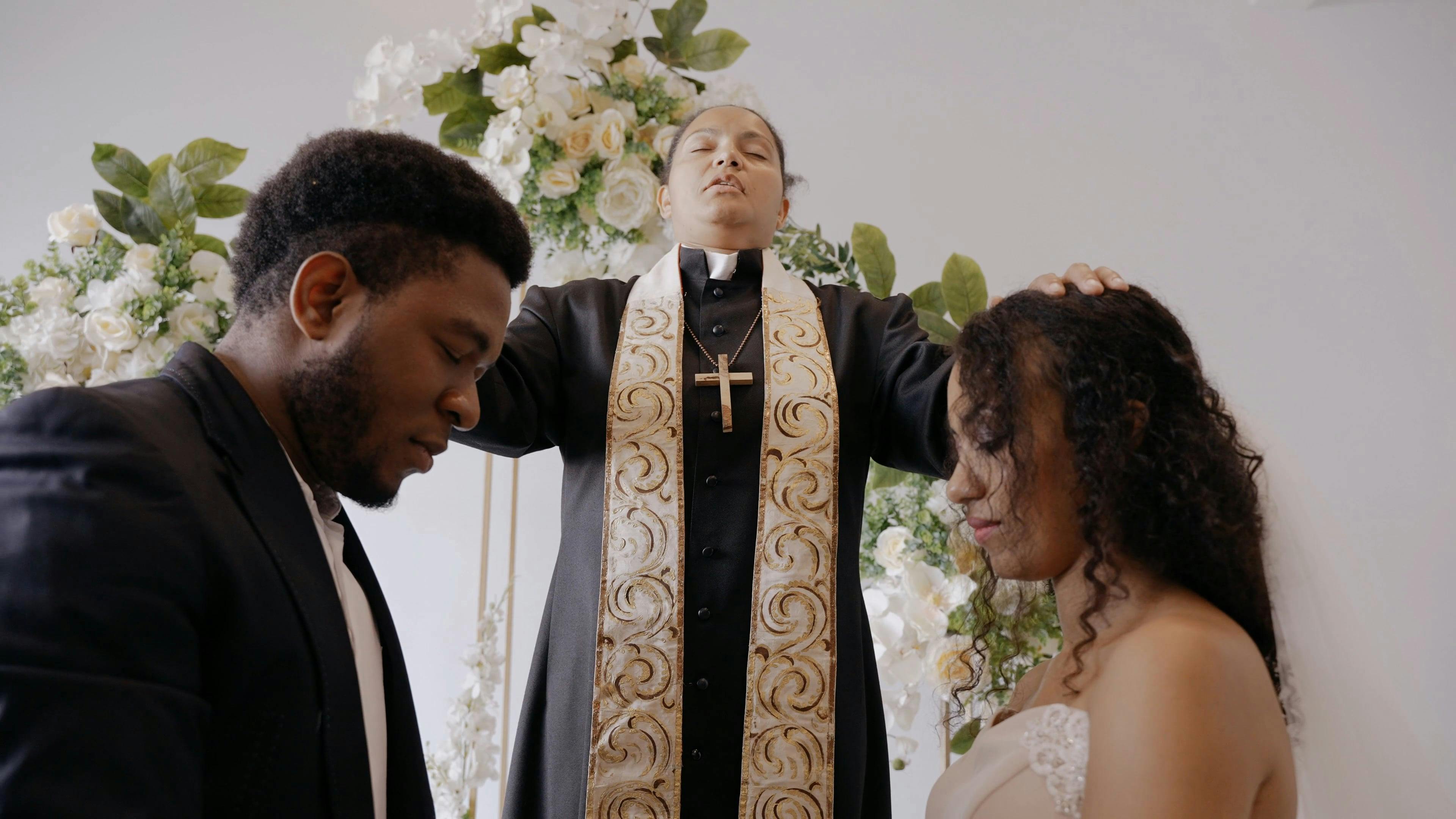 Woman Pastor Officiating a Wedding Free Stock Video Footage, Royalty ...