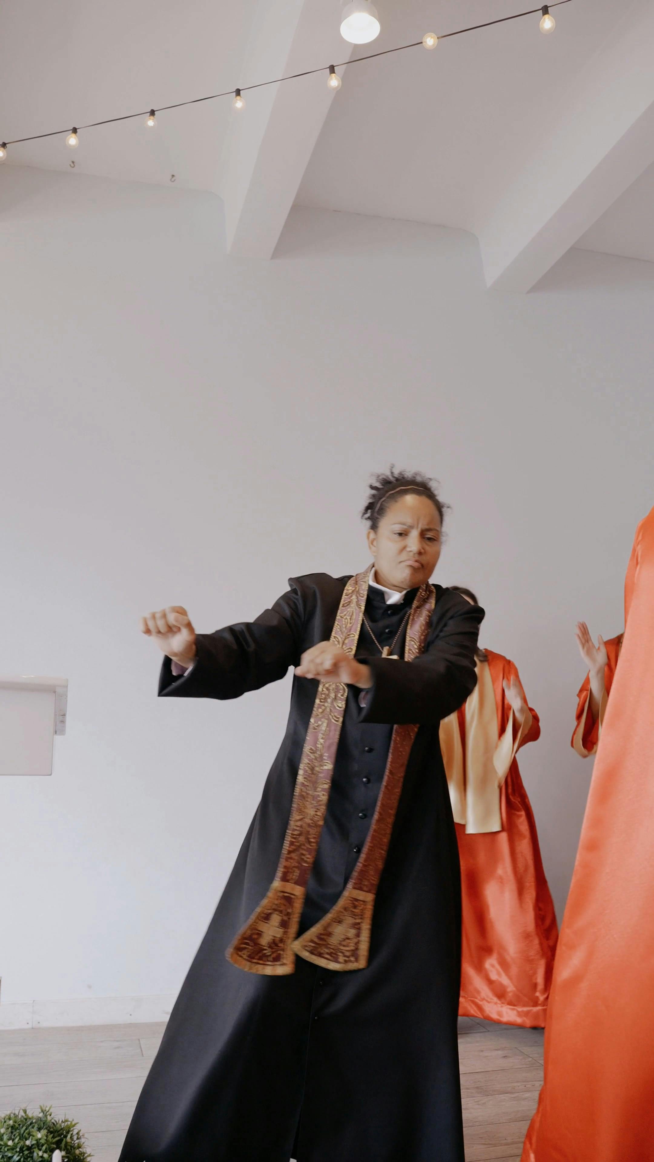 Pastor Dancing Together with the Choir Free Stock Video Footage ...