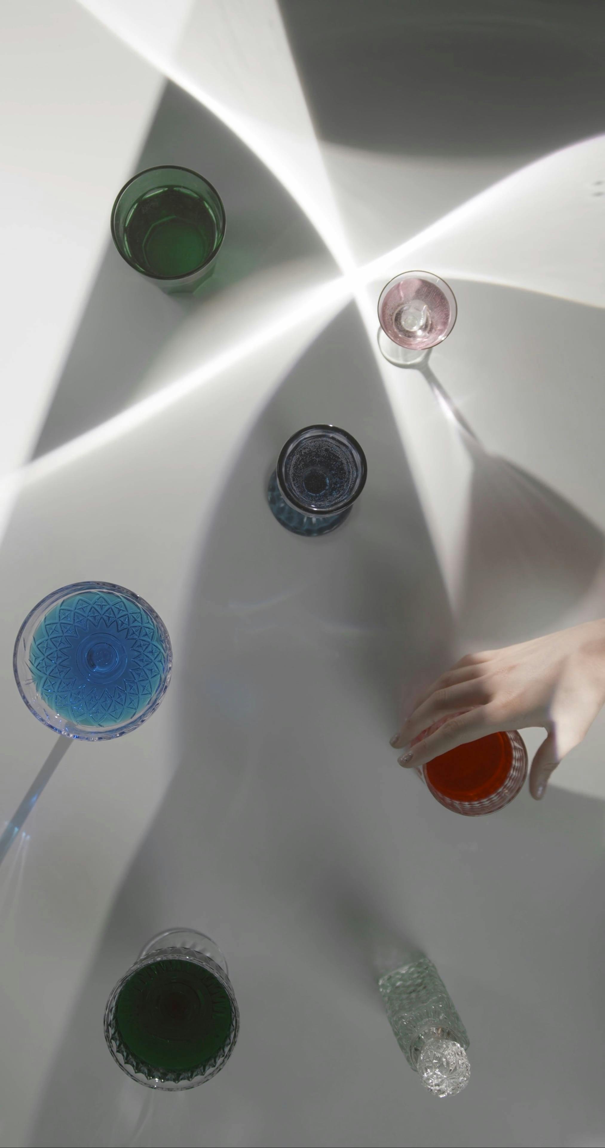 From Above Shot of Drinking Glasses Free Stock Video Footage, Royalty ...