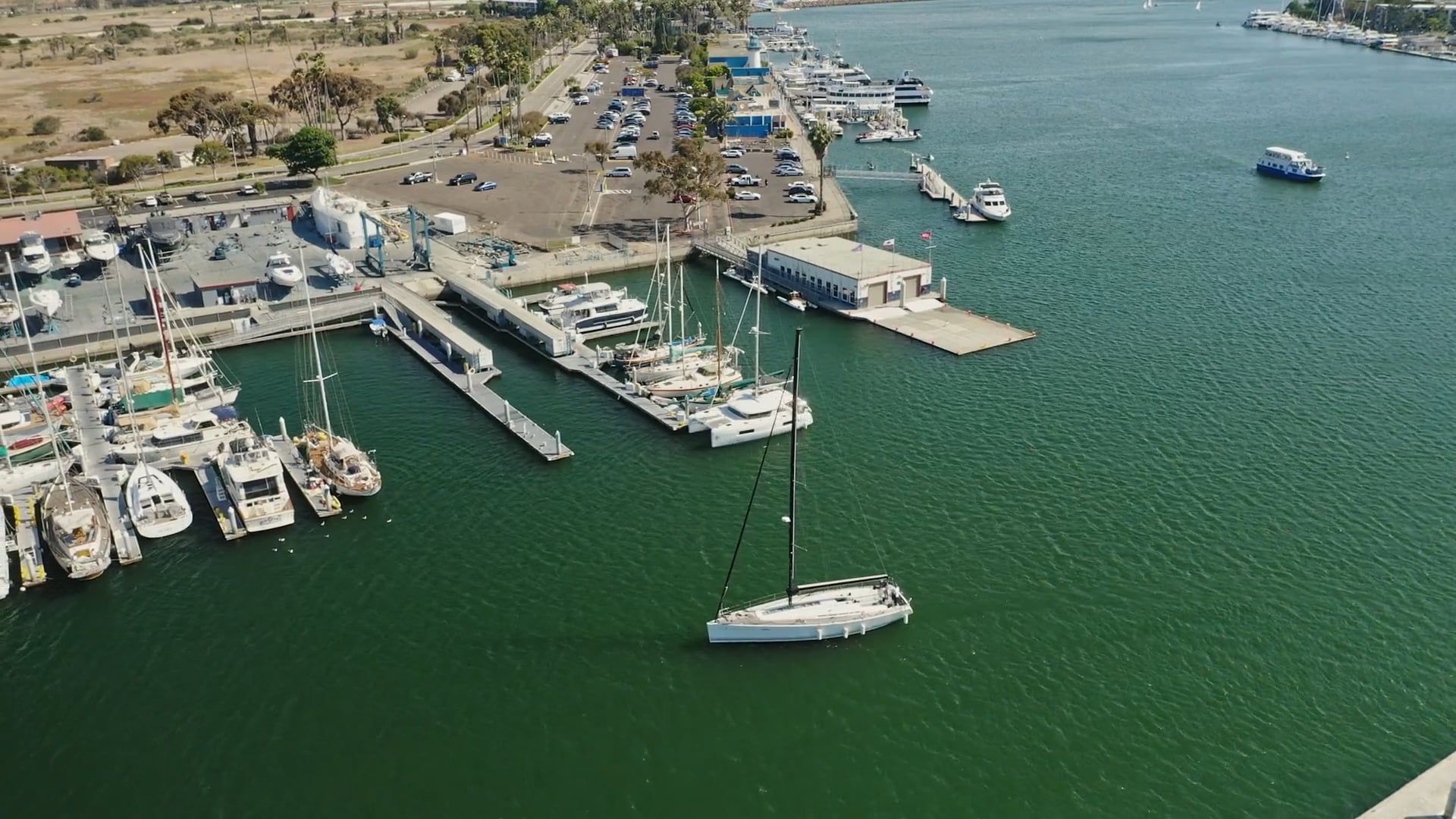 Drone Footage of a Harbor · Free Stock Video