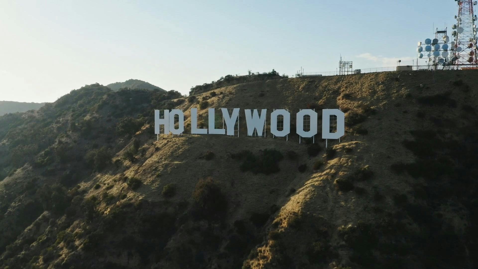 A Drone Footage of the Hollywood Sign · Free Stock Video