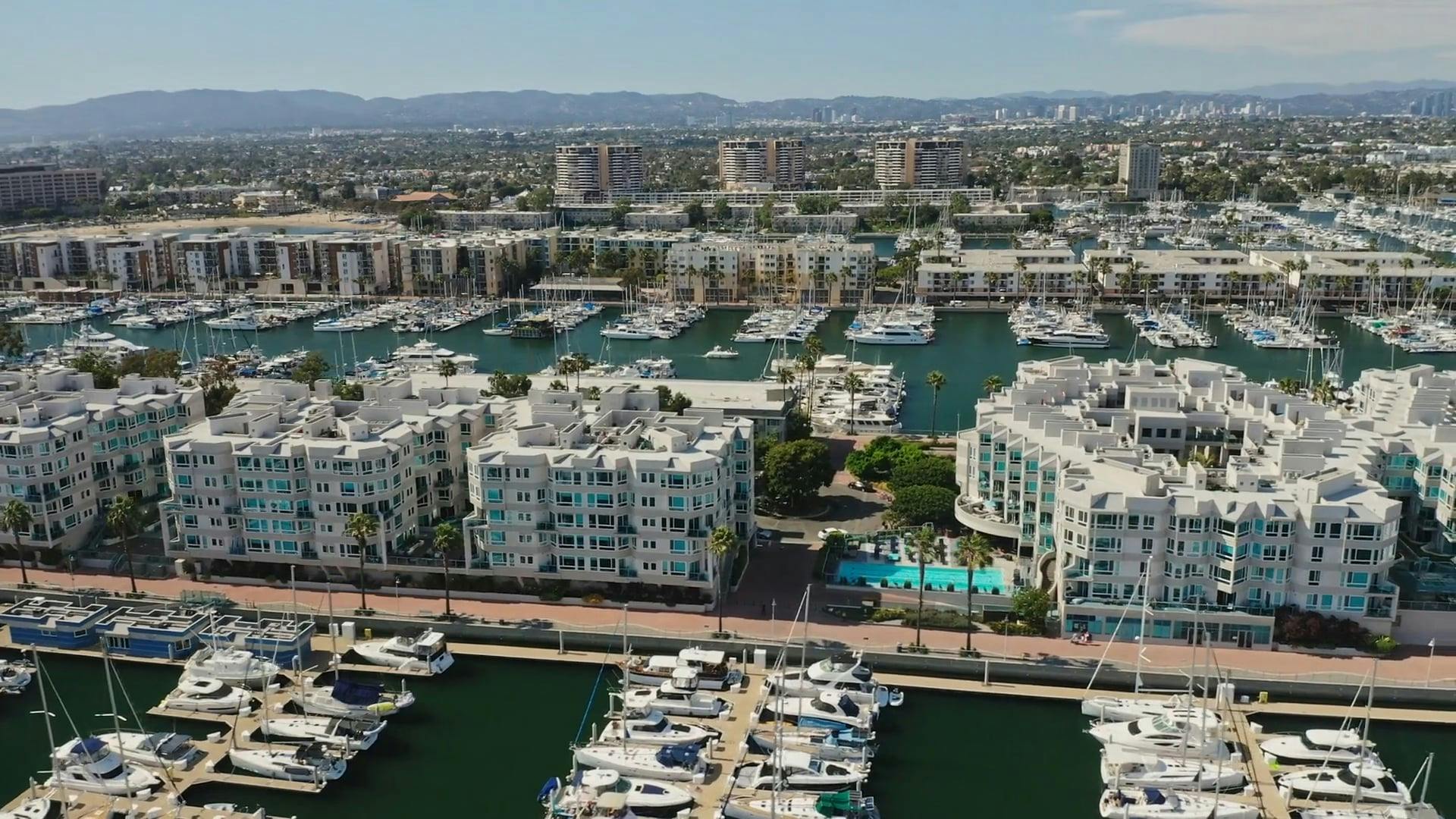 Aerial View of the Port in the Modern City · Free Stock Video