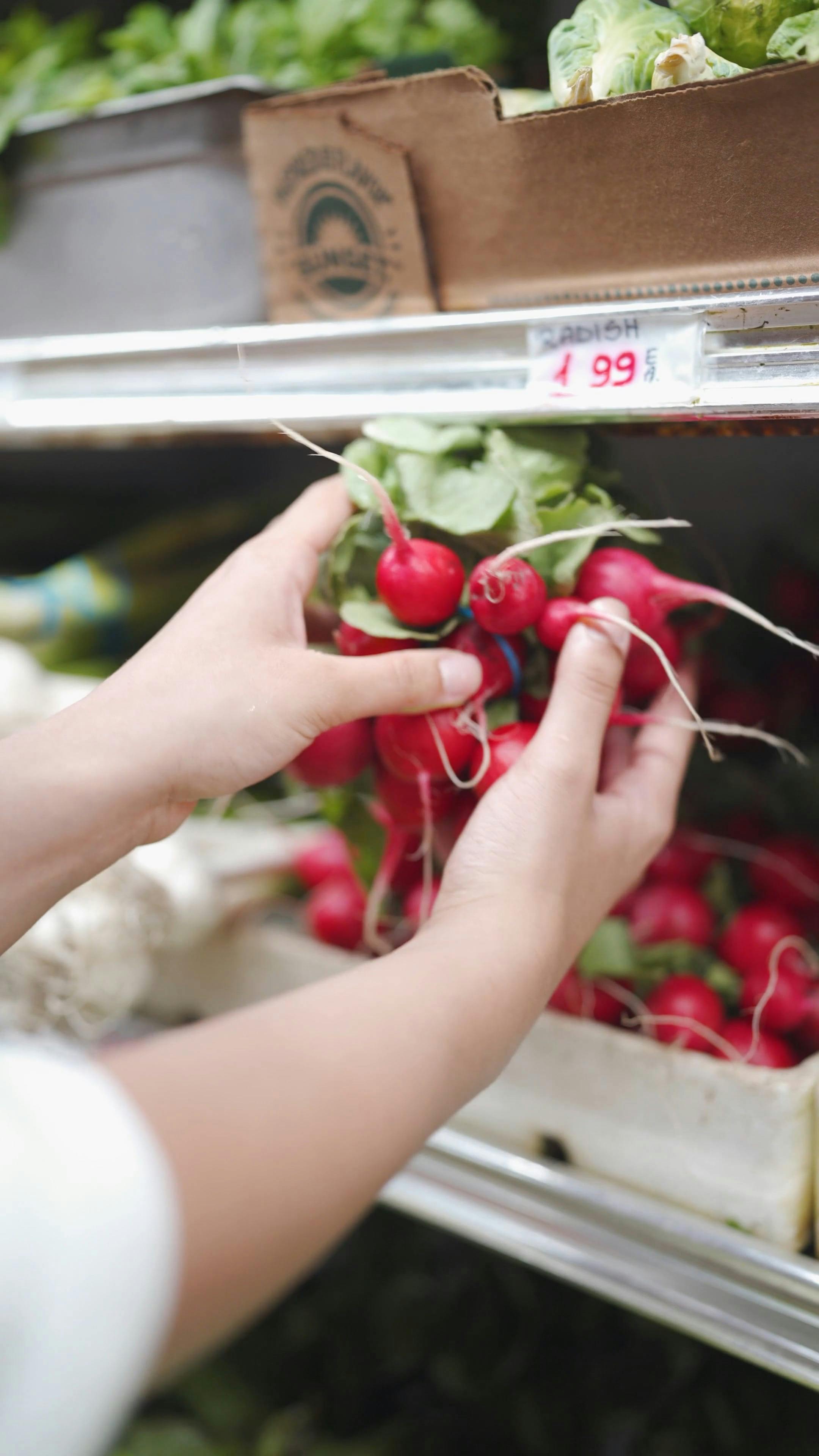 A Person Checking Vegetable in the Market Free Stock Video Footage ...