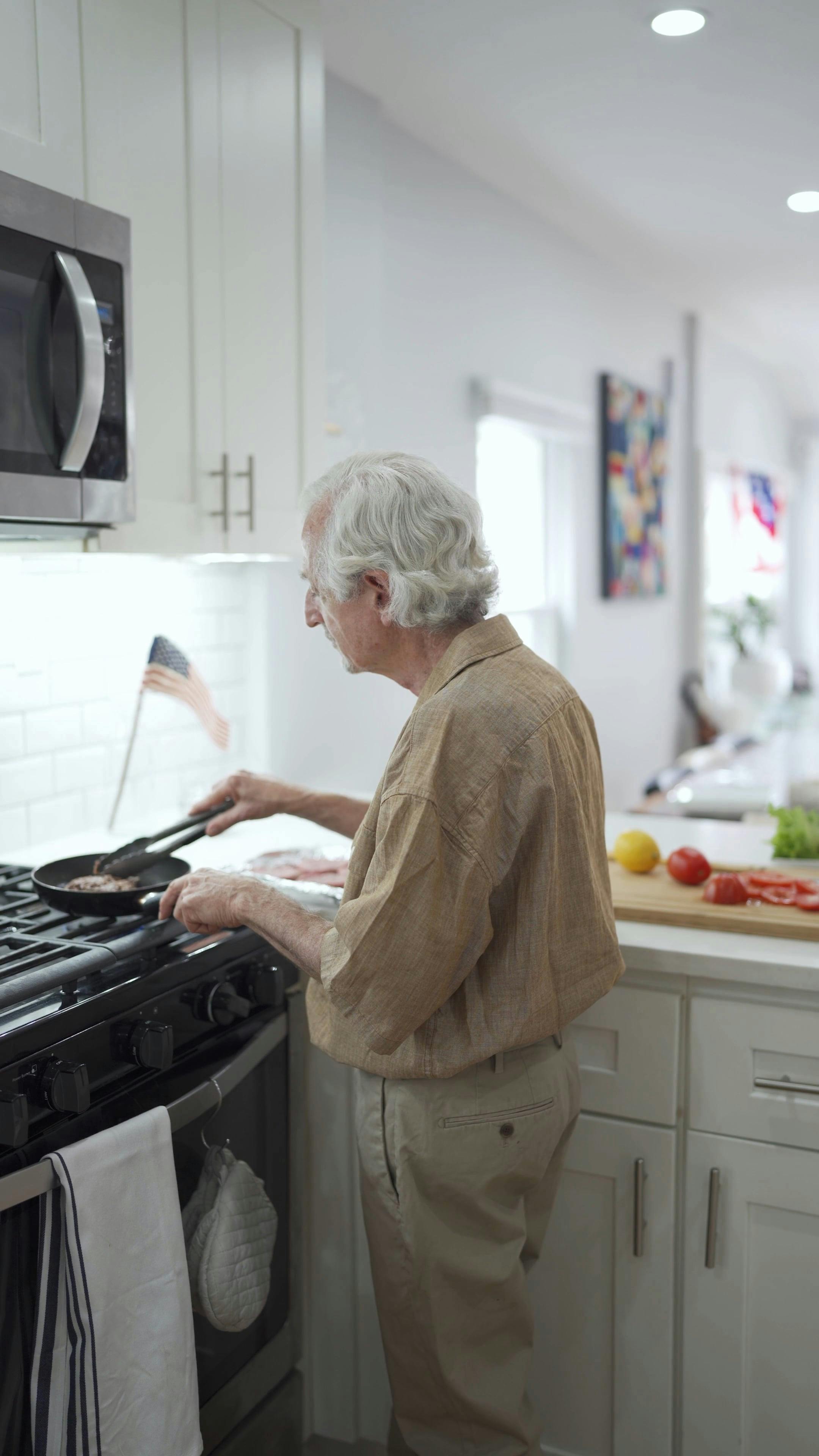 Elderly Man Cooking Free Stock Video Footage, Royalty-Free 4K & HD ...