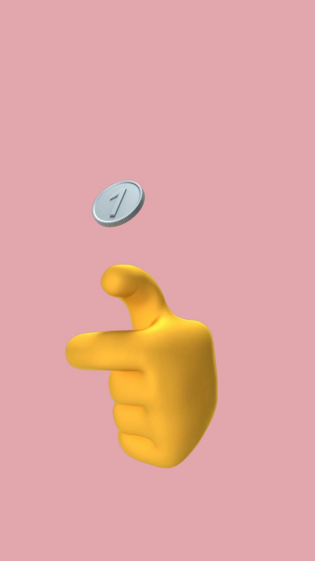 An Animation of a Hand Flipping a Coin · Free Stock Video