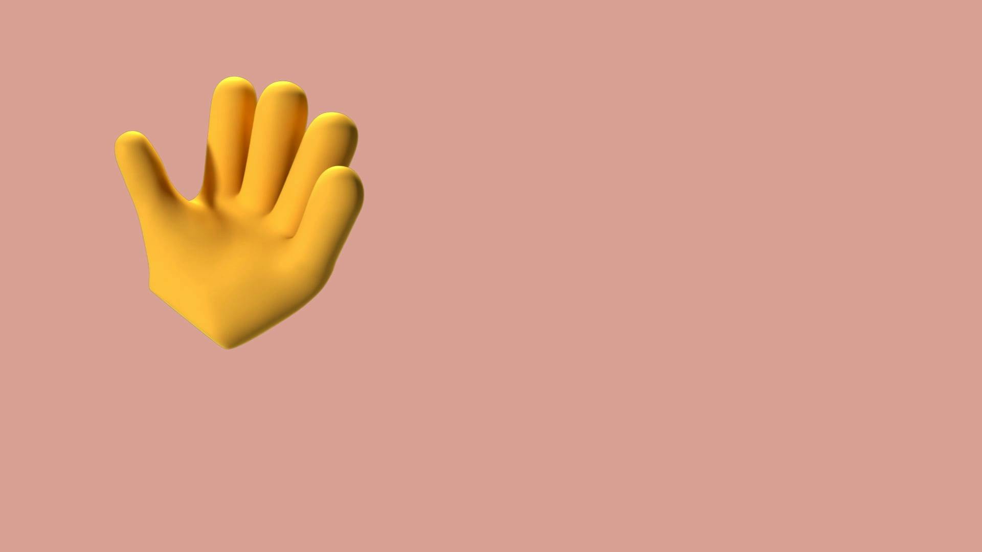 An Animation of a Waving Hand · Free Stock Video