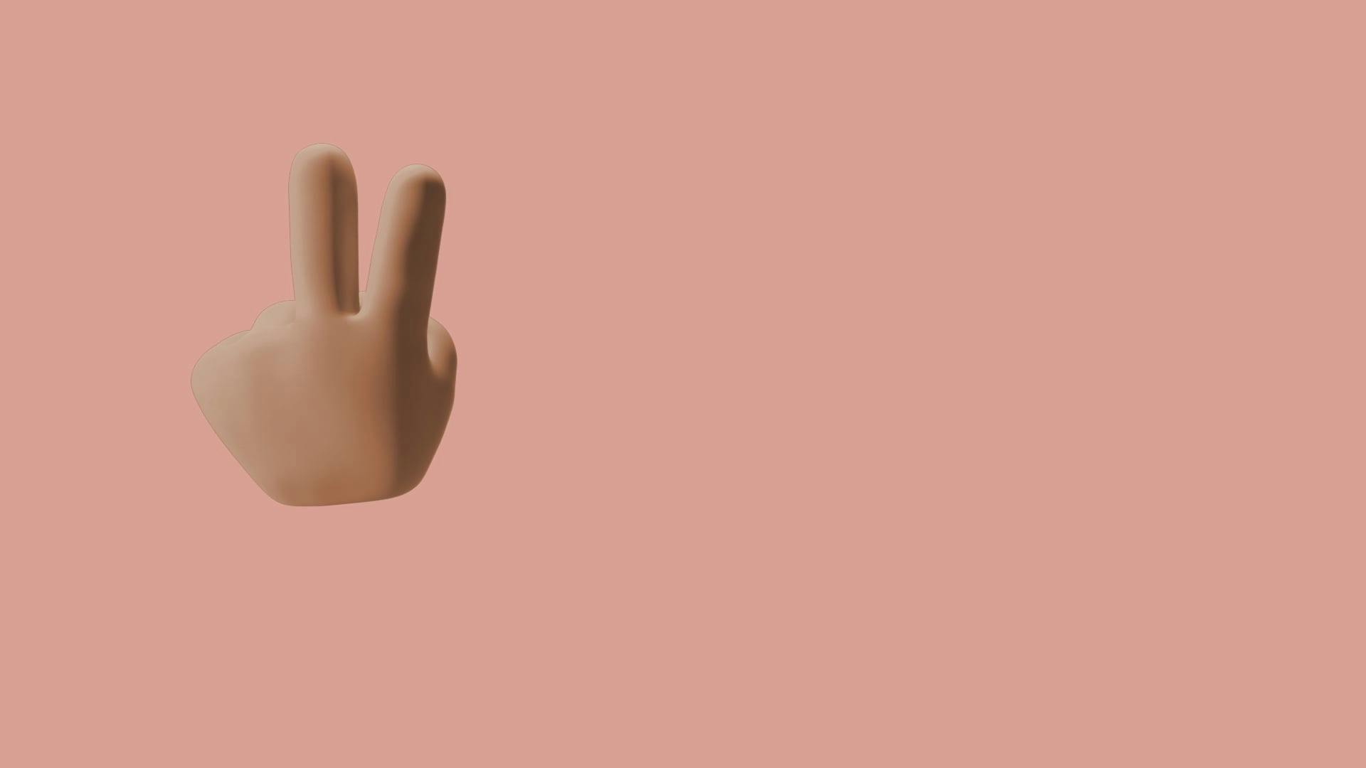 An Animation of a Hand Doing a V Sign Free Stock Video Footage, Royalty ...