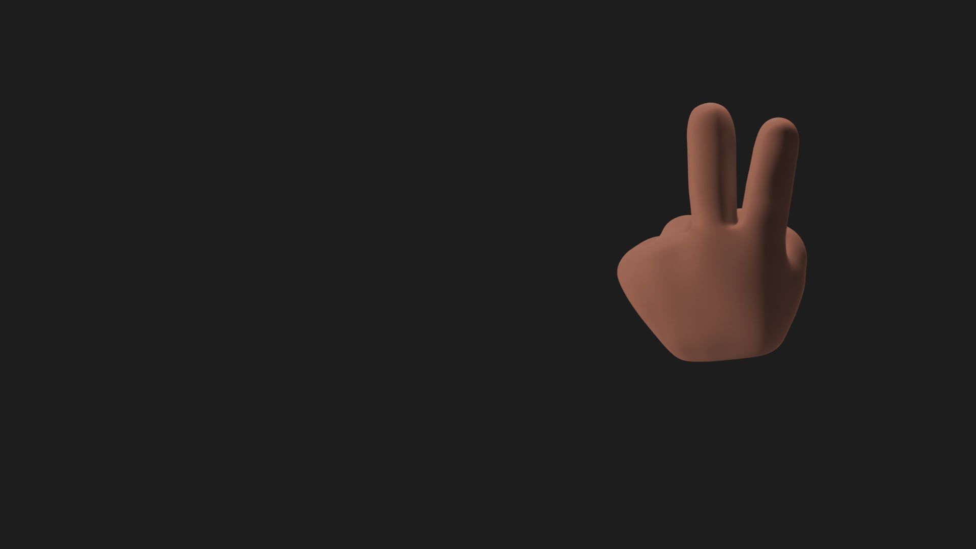 Animation of a Hand Doing V Sign · Free Stock Video