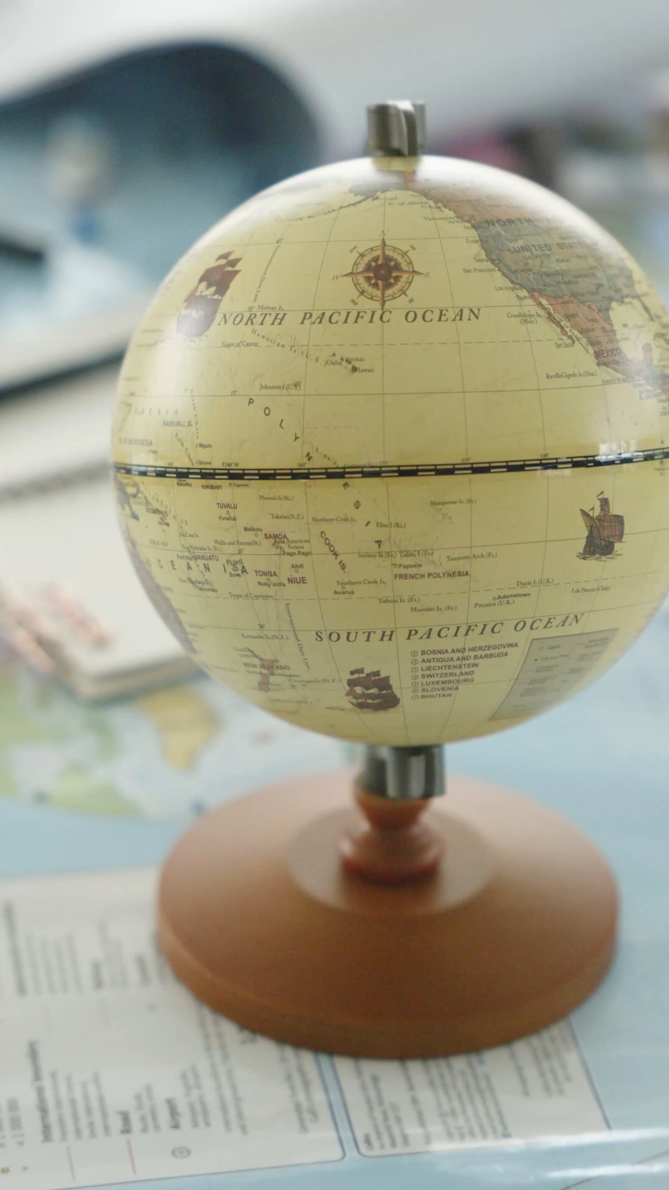 A Globe on the Top of a World Map Free Stock Video Footage, Royalty ...