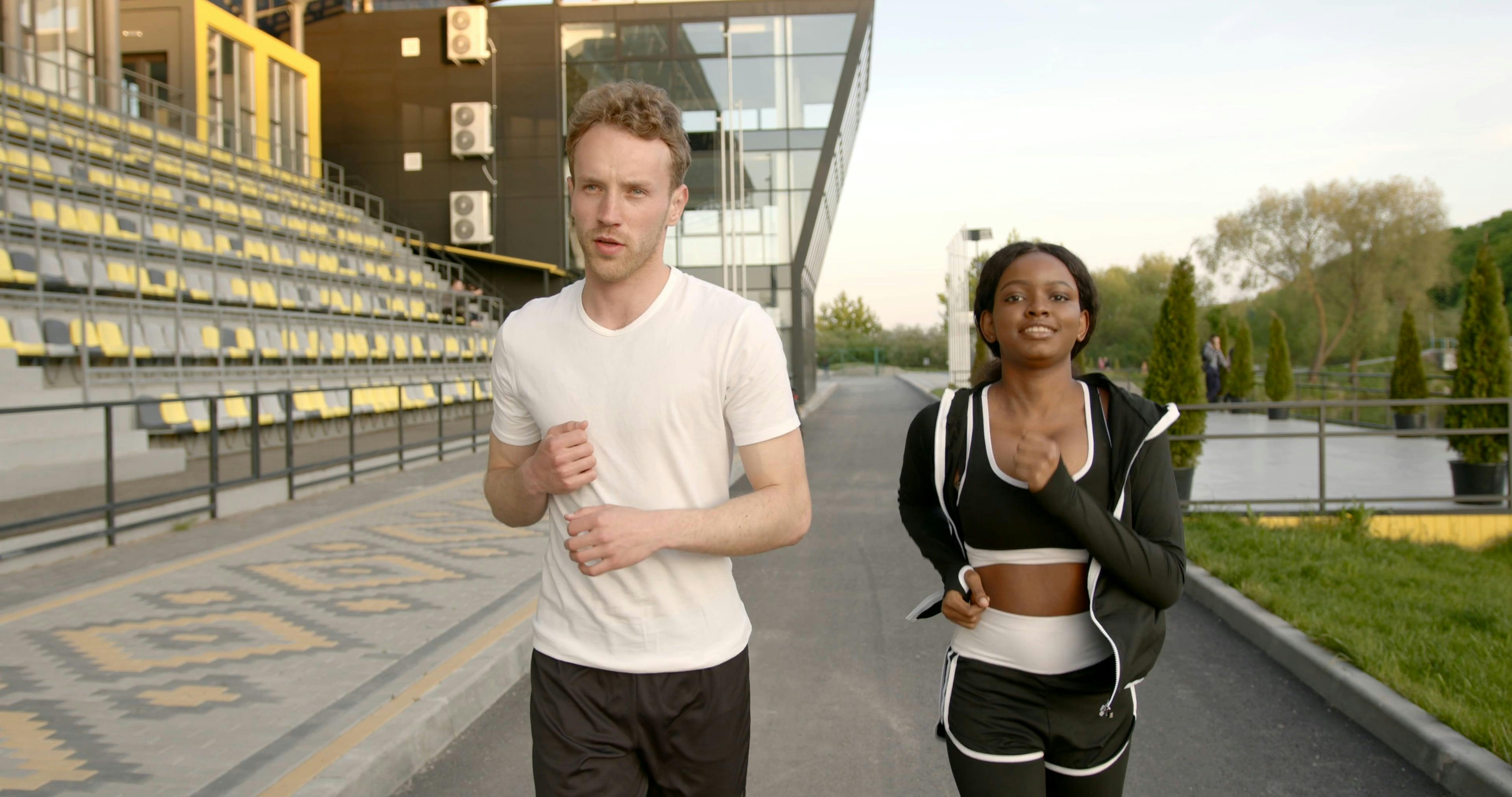 People Jogging on a Sidewalk Free Stock Video Footage, Royalty-Free 4K ...