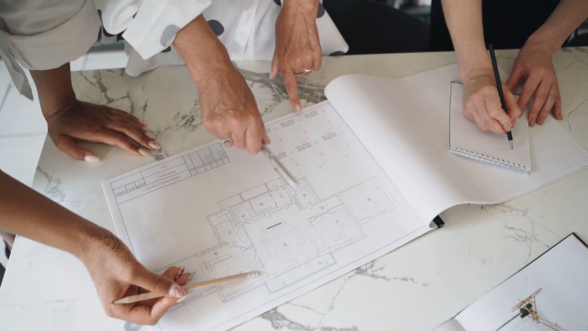 A Group of People Working on Architectural Design Free Stock Video ...