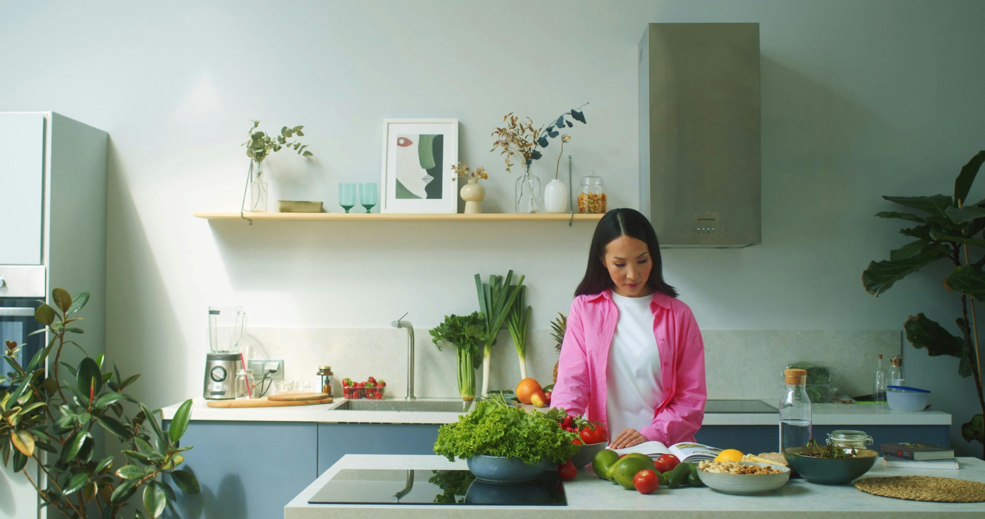 A Woman Reading Book at the Kitchen · Free Stock Video