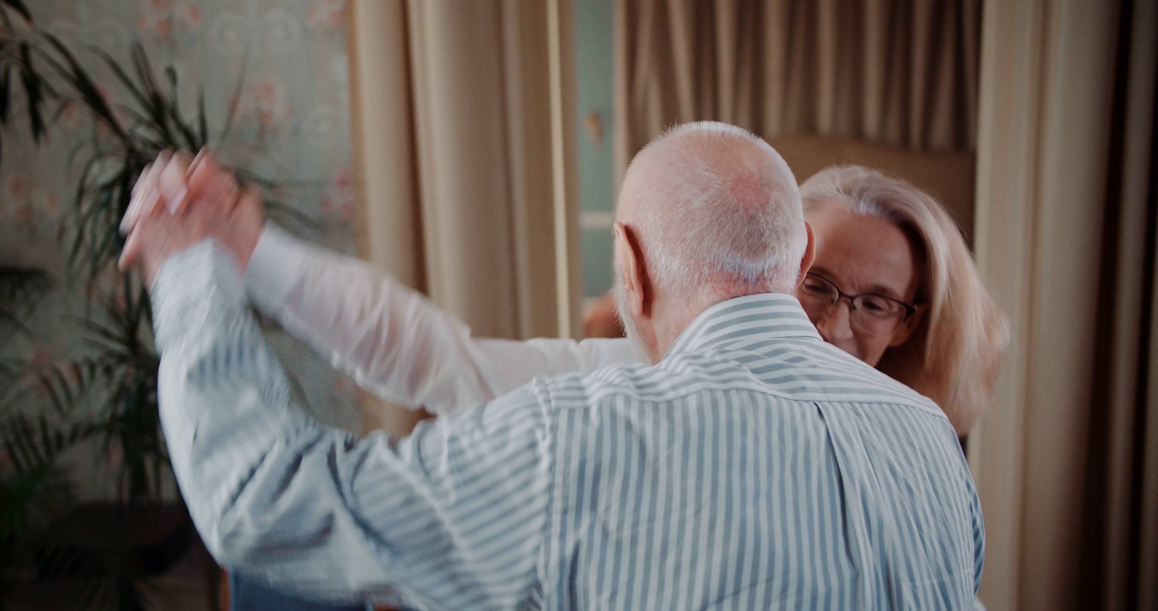 Grandparents Dancing at Home · Free Stock Video