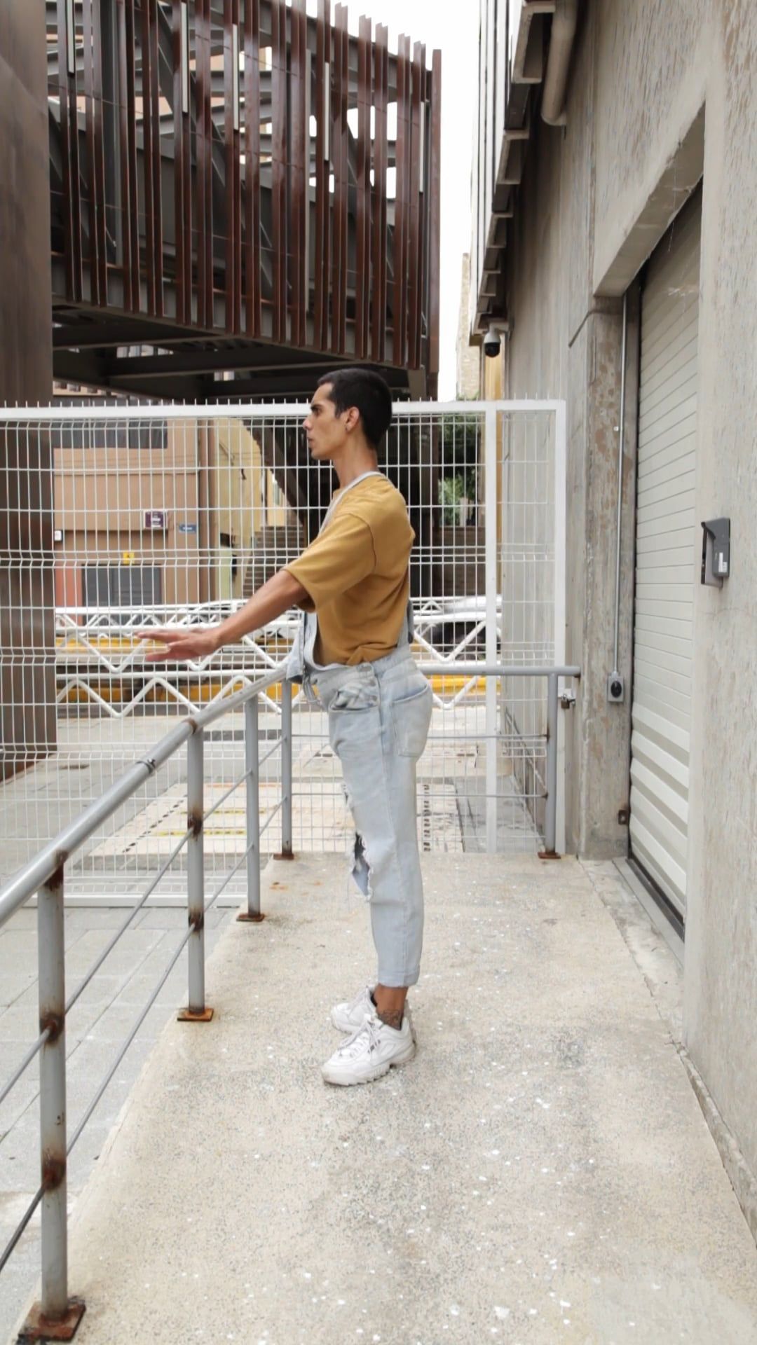 A Man Dancing while Holding on Railings Free Stock Video Footage ...