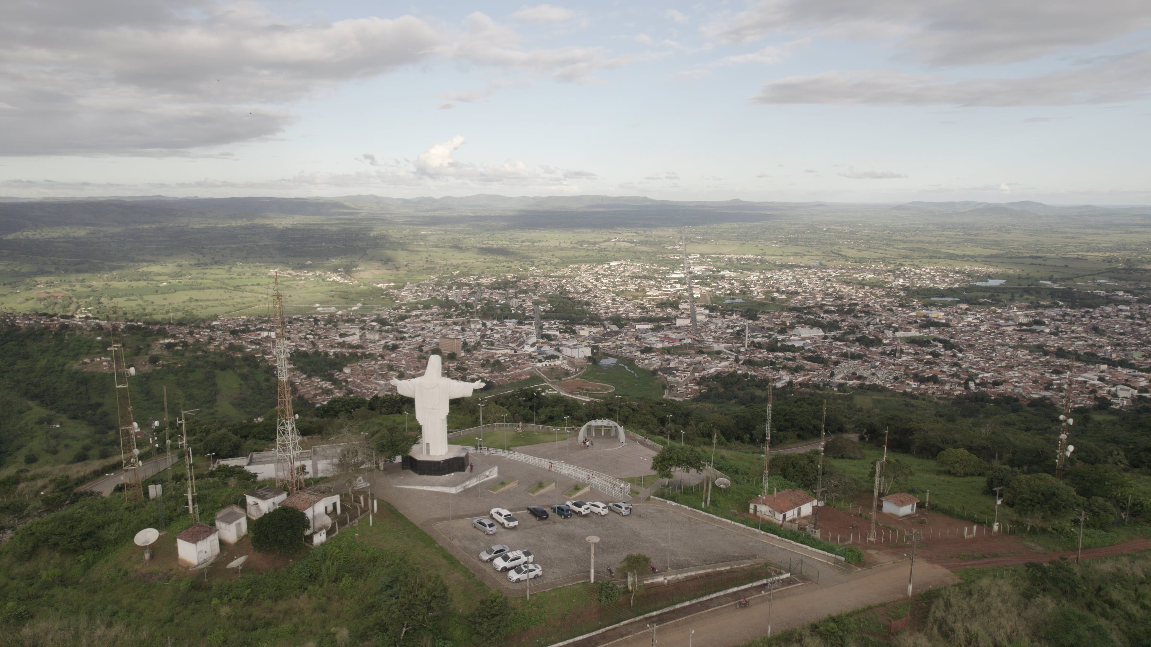 Drone Footage Of Christ The Redeemer Statue Free Stock Video Footage ...
