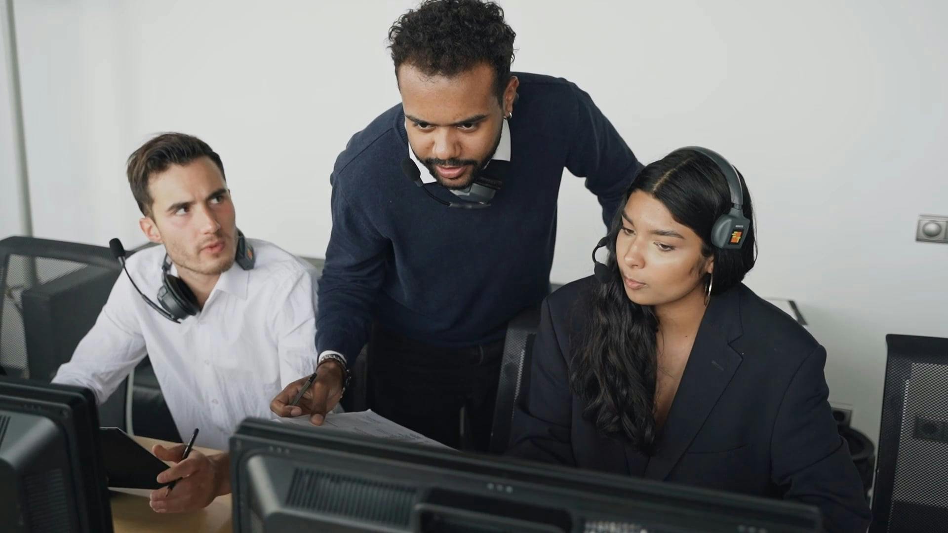 People Working Together at a Call Center Free Stock Video Footage ...