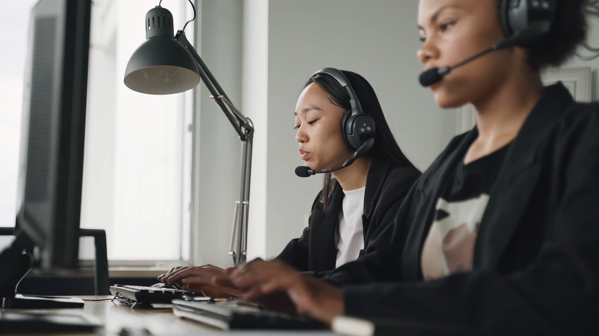 People Wearing Headsets Working at the Office Free Stock Video Footage ...