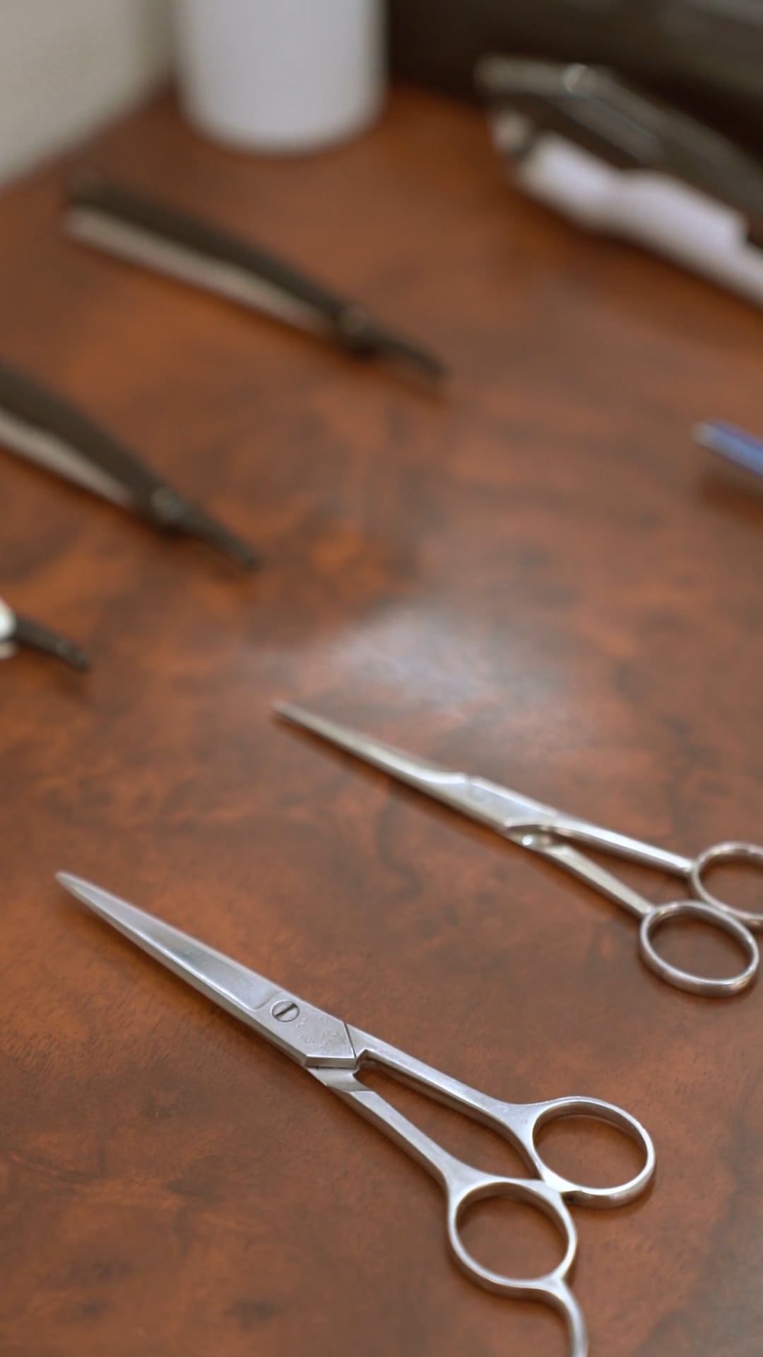 A Different Types of Barber Tools on the Table Free Stock Video Footage ...