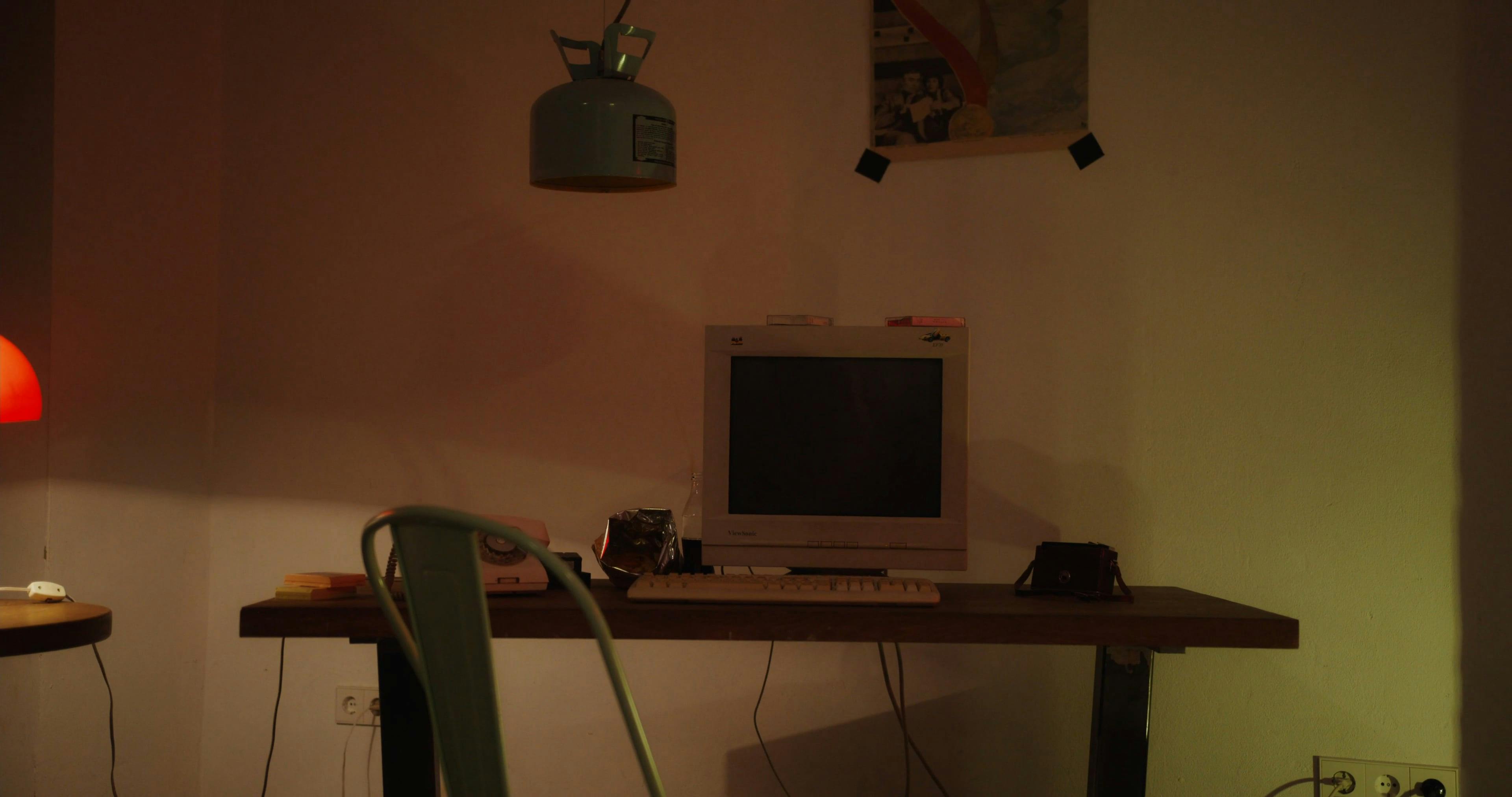 A Vintage Computer on a Table Free Stock Video Footage, Royalty-Free 4K ...