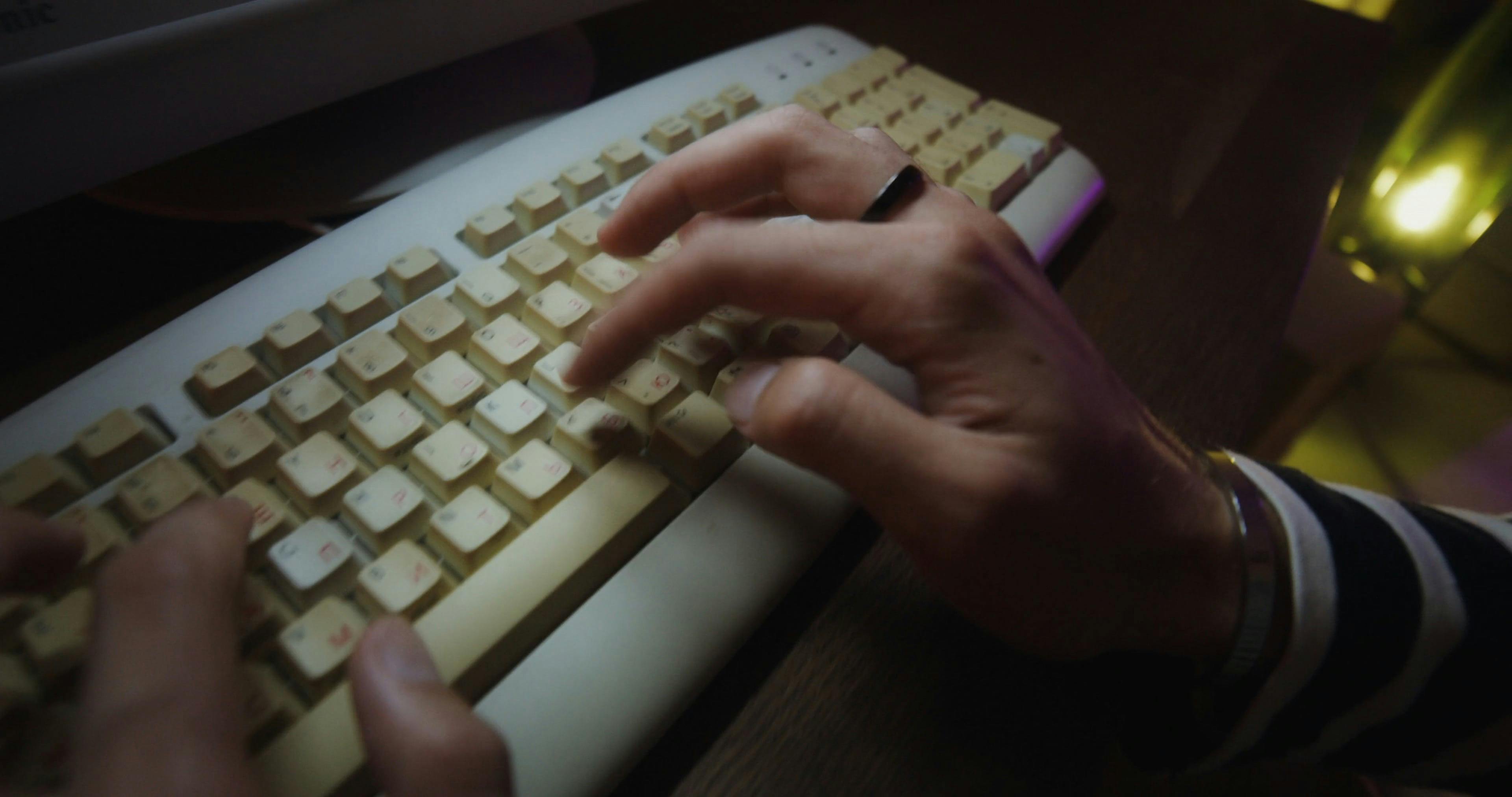 Person Typing on a Keyboard Free Stock Video Footage, Royalty-Free 4K ...
