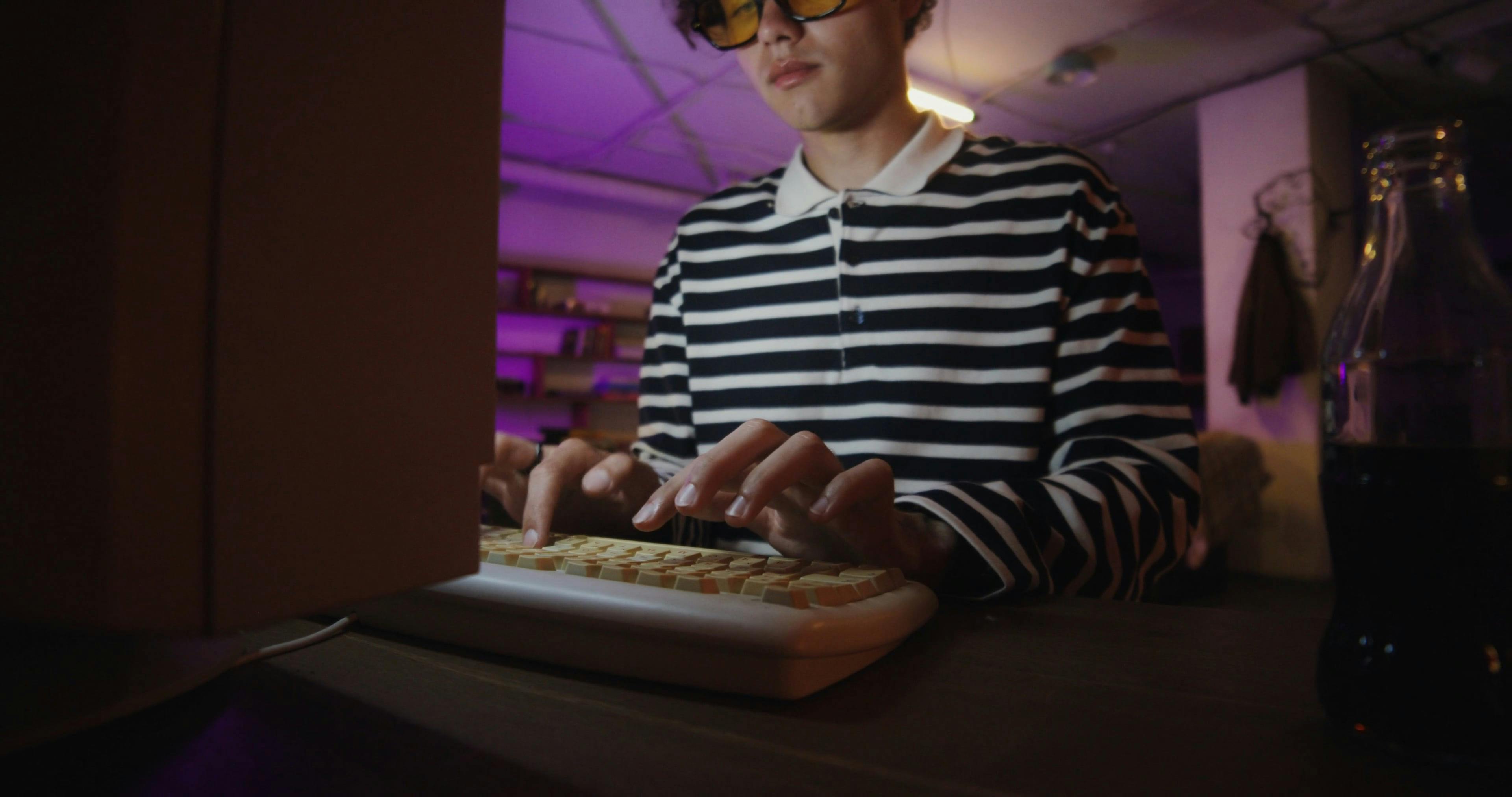 Man Typing On a Keyboard Free Stock Video Footage, Royalty-Free 4K & HD ...